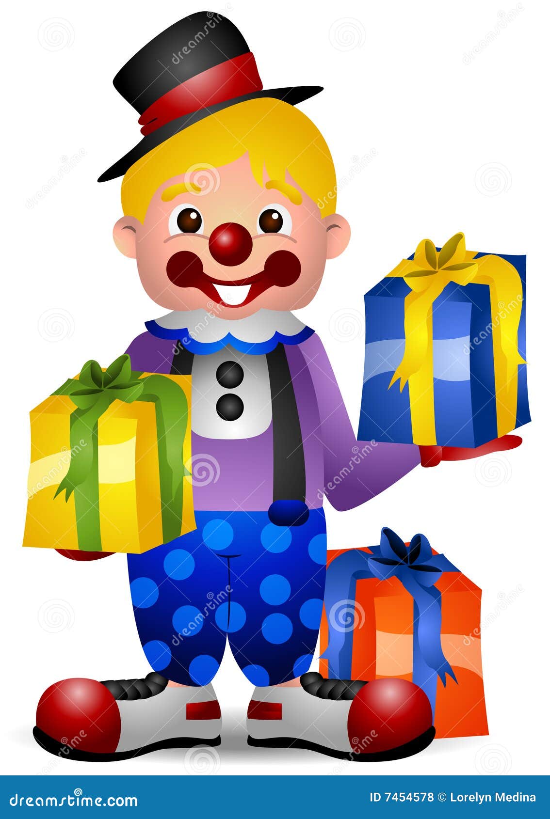 Cartoon Clown stock illustration. Illustration of entertainment - 7454578