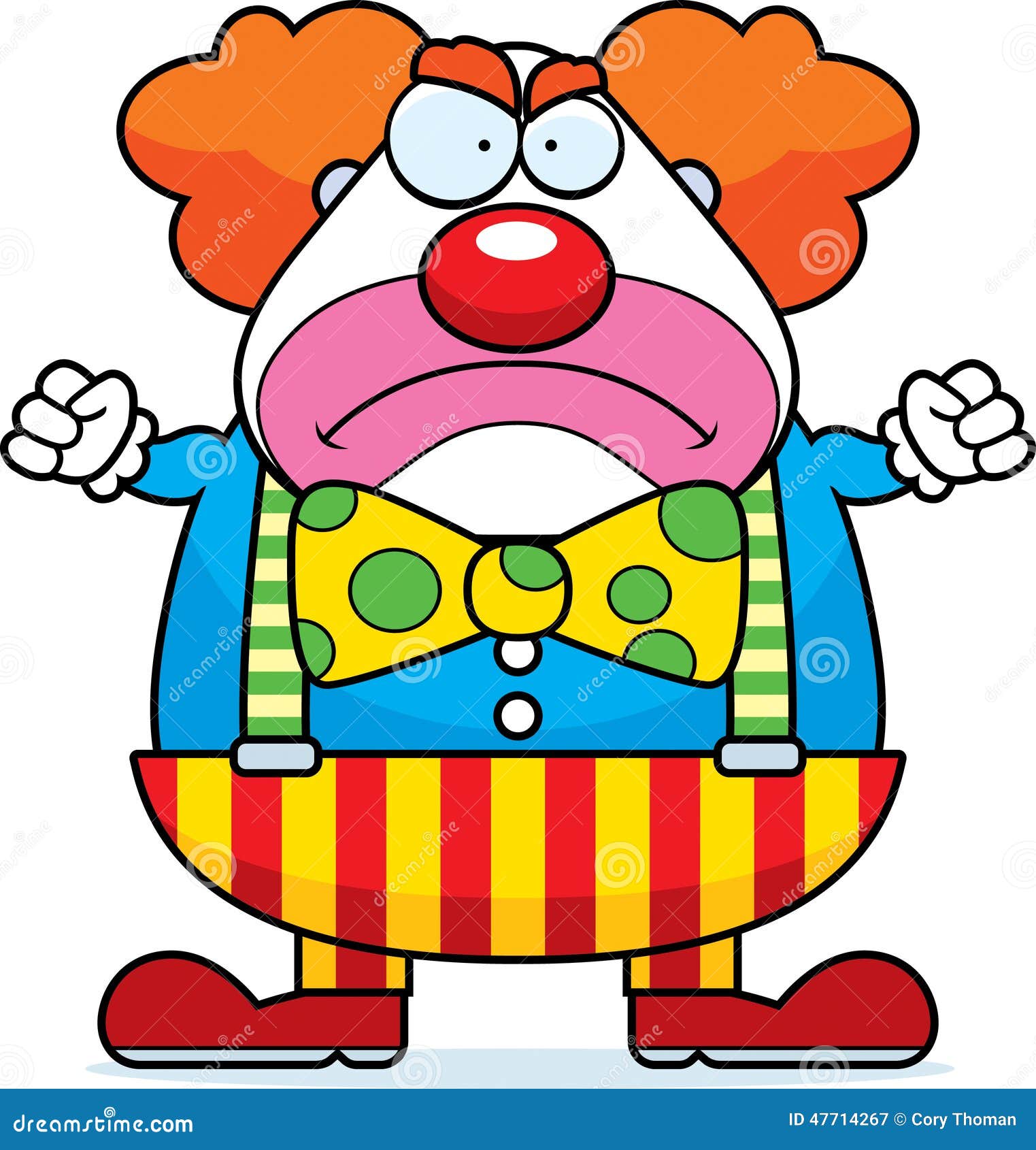 Cartoon Clown Angry Stock Vector - Image: 47714267