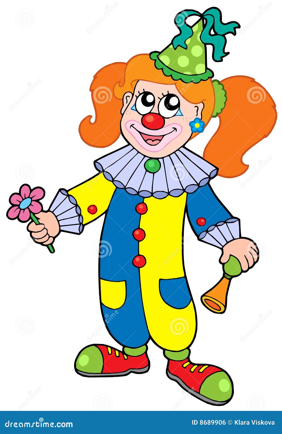 Cartoon Clown Emoji Isolated On White Background Royalty-Free Stock ...