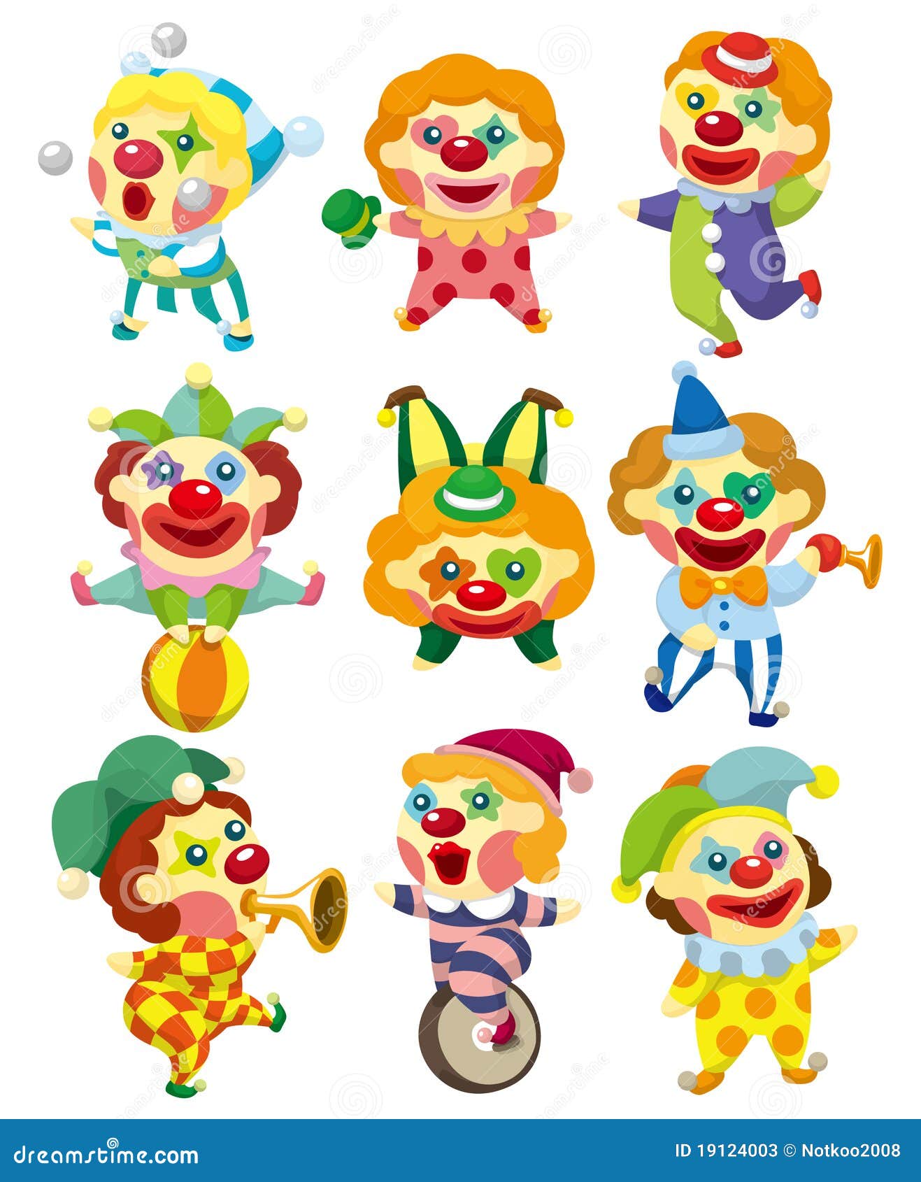 Cartoon Clown Icon Vector Illustration | CartoonDealer.com #19124003