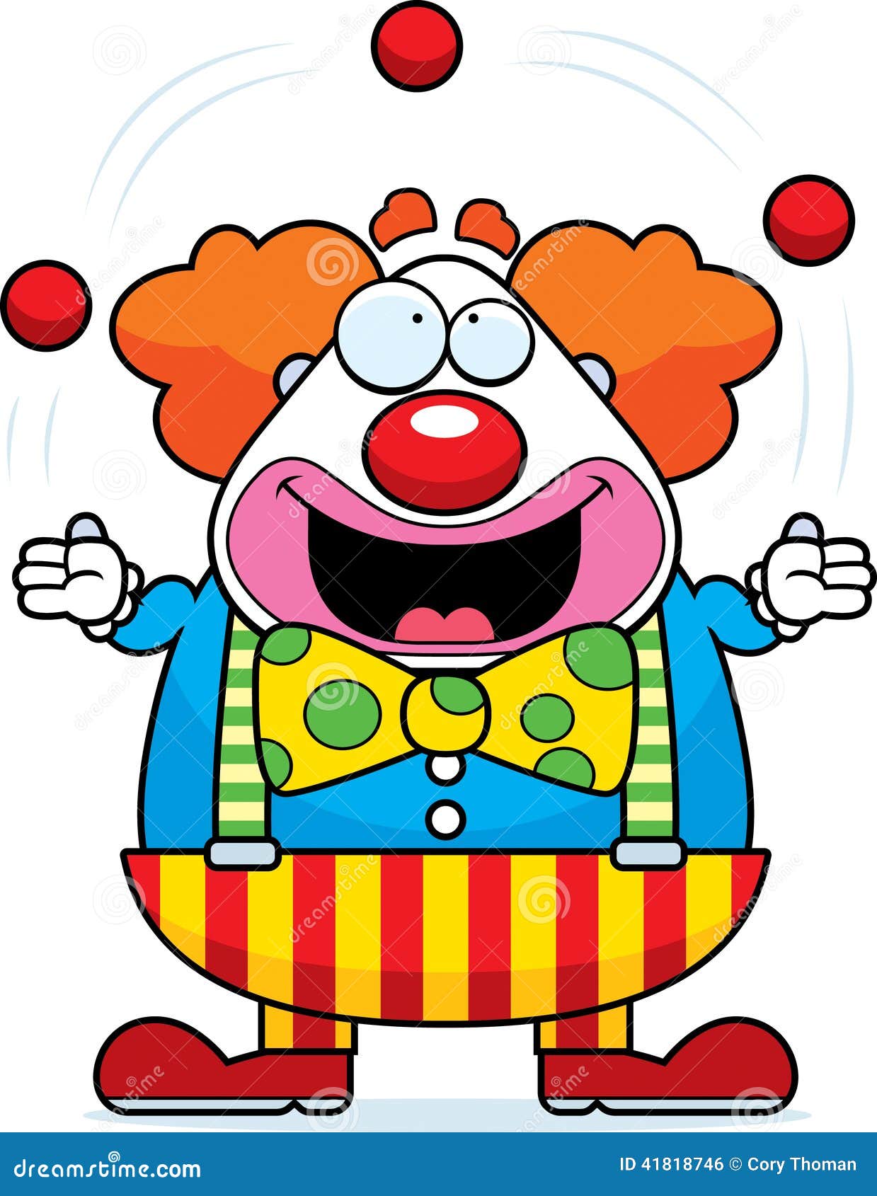 Cartoon Clown Juggling stock vector. Illustration of person - 41818746