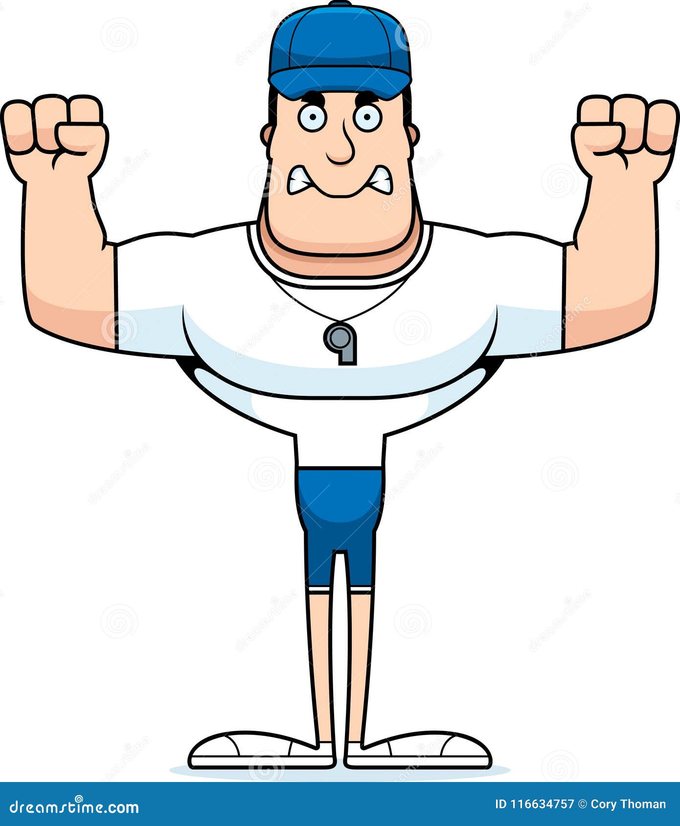 Cartoon Angry Coach stock vector. Illustration of graphic - 116634757