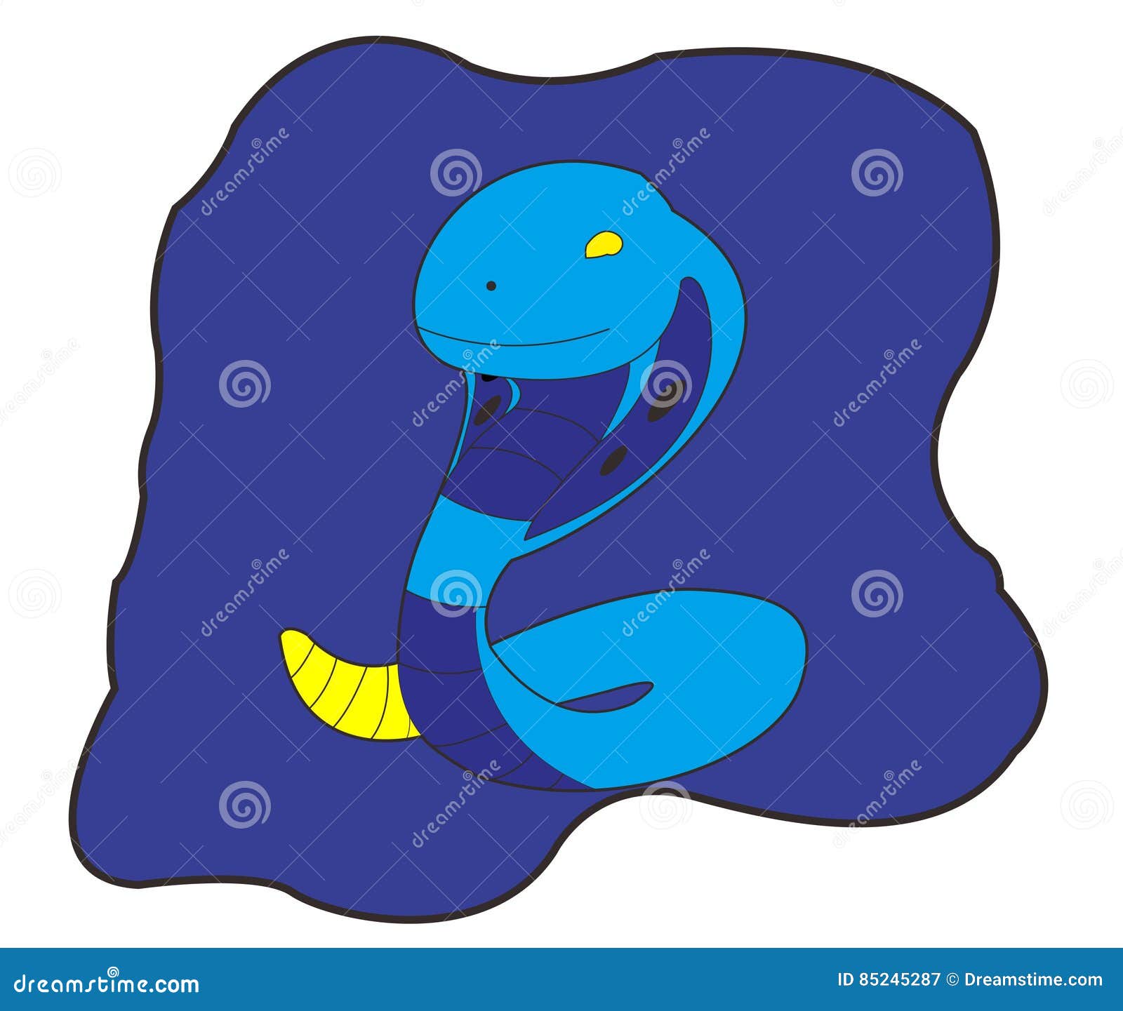 Cartoon about cobra stock illustration. Illustration of snake - 85245287