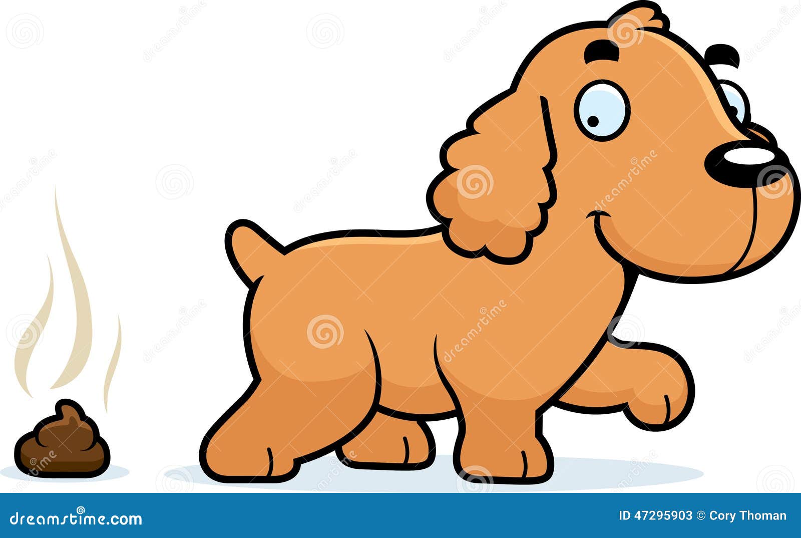 Cartoon Cocker Spaniel Poop Stock Vector - Illustration of present ...