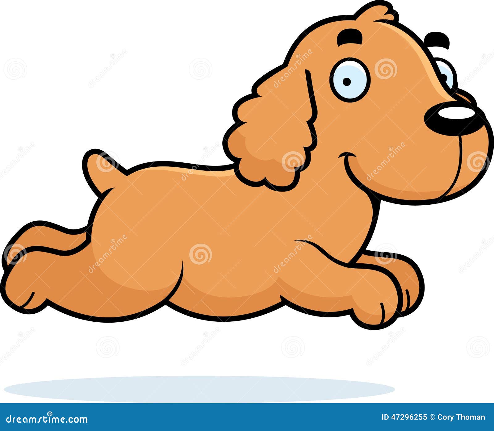 Cartoon Cocker Spaniel Running Stock Vector - Illustration of running ...