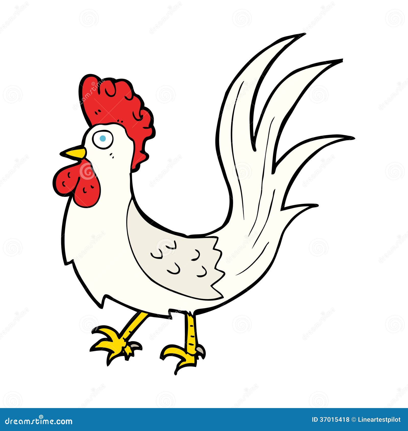 Cartoon cockerel stock vector. Illustration of animals - 37015418