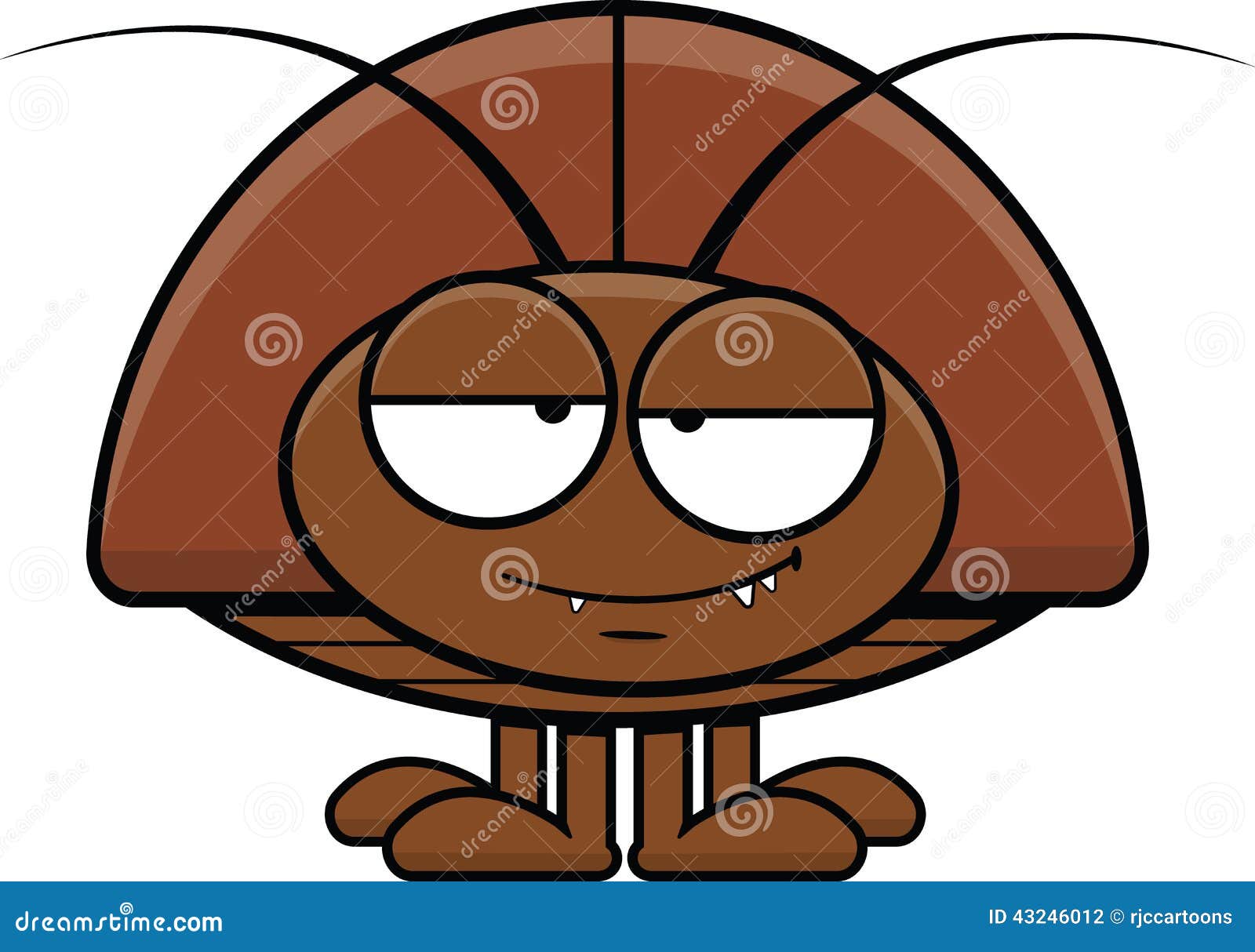 Cartoon Cockroach Happy stock vector. Image of expression - 43246012