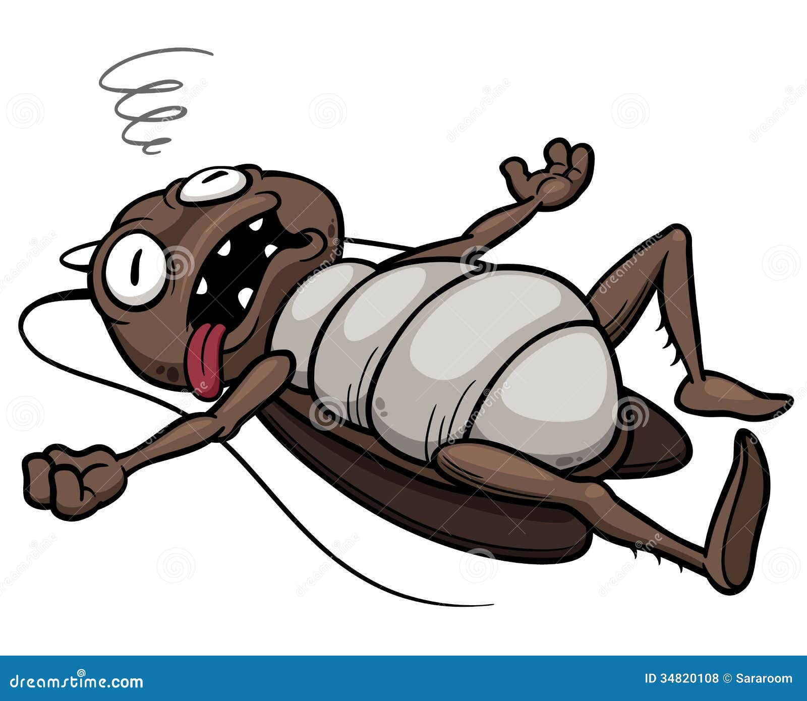 Cartoon cockroach stock vector. Illustration of dirty - 34820108