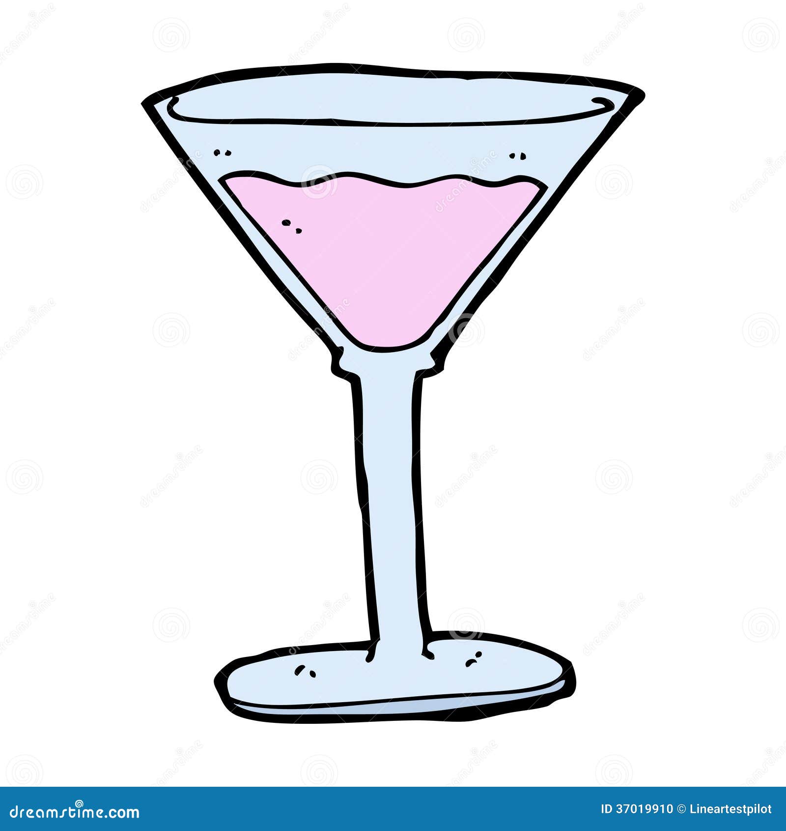 Cartoon cocktail stock vector. Illustration of drawn - 37019910