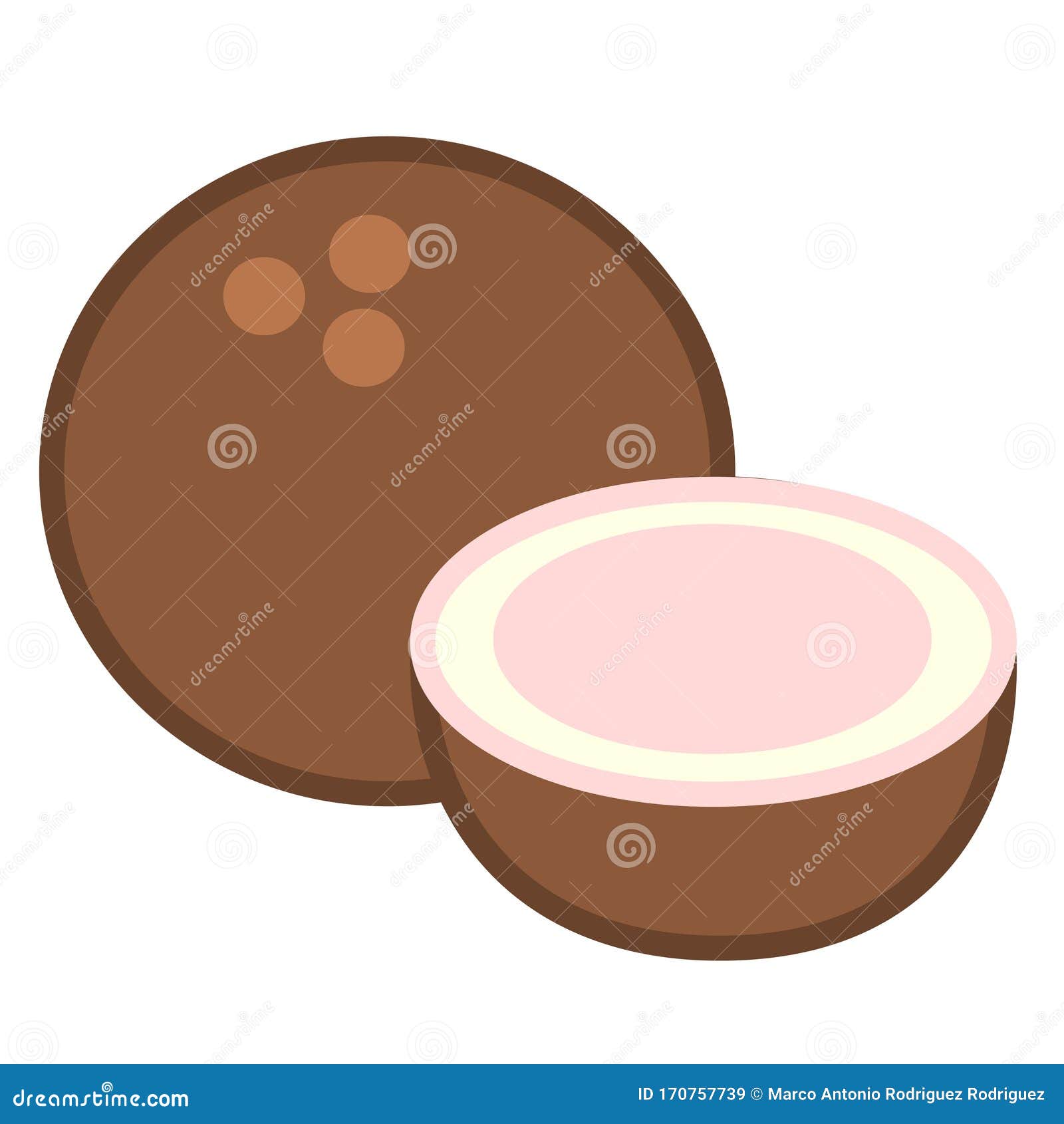 Cartoon Coconut Super Fruit Character | CartoonDealer.com #204280169