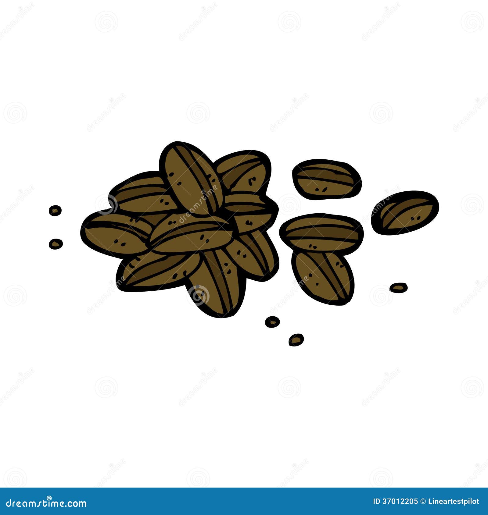 Cartoon coffee beans stock vector. Illustration of clip - 37012205