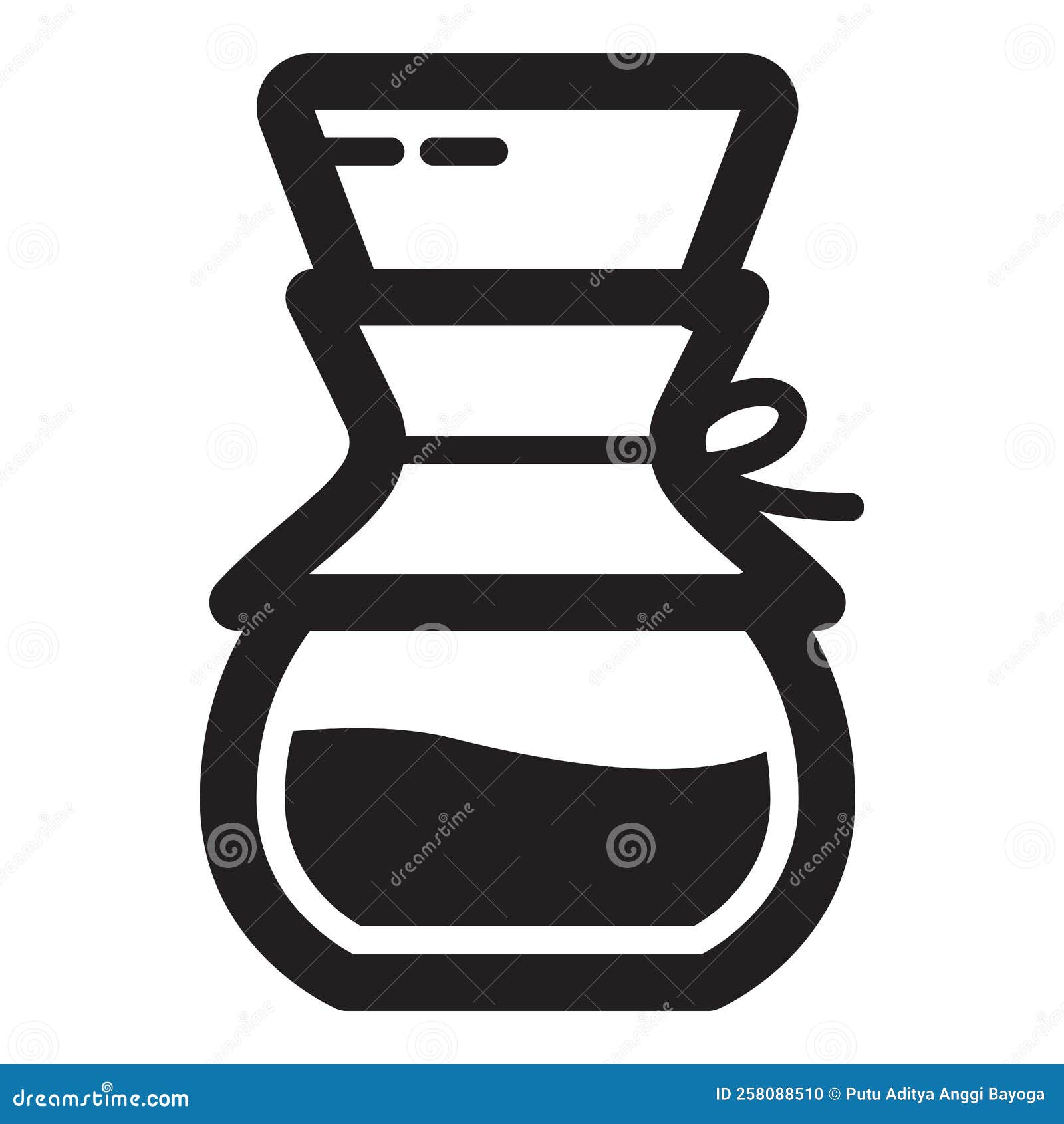 Cartoon coffee filter stock vector. Illustration of coffee - 258088510