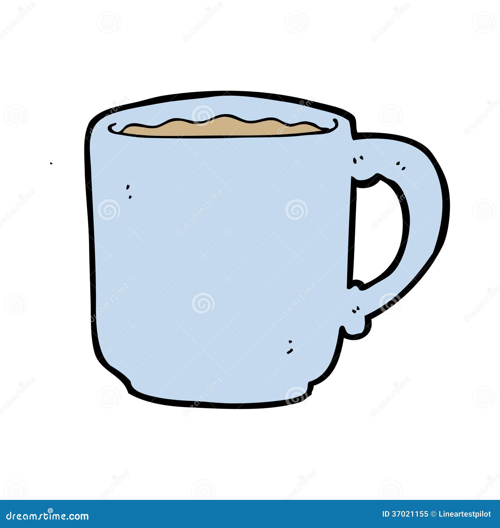 Cartoon coffee mug stock vector. Illustration of drawn - 37021155