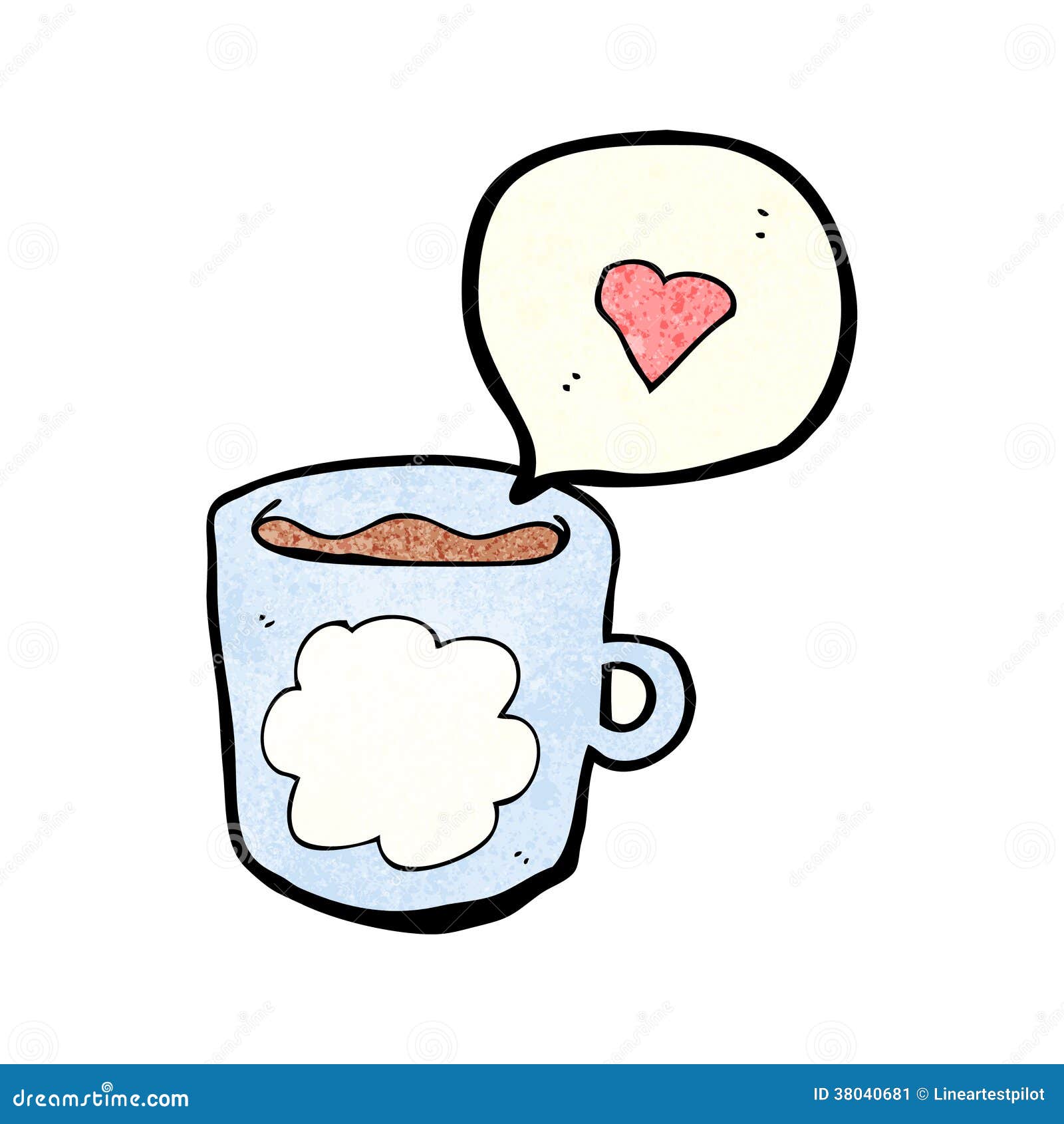 Cartoon coffee mug stock vector. Illustration of grunge - 38040681