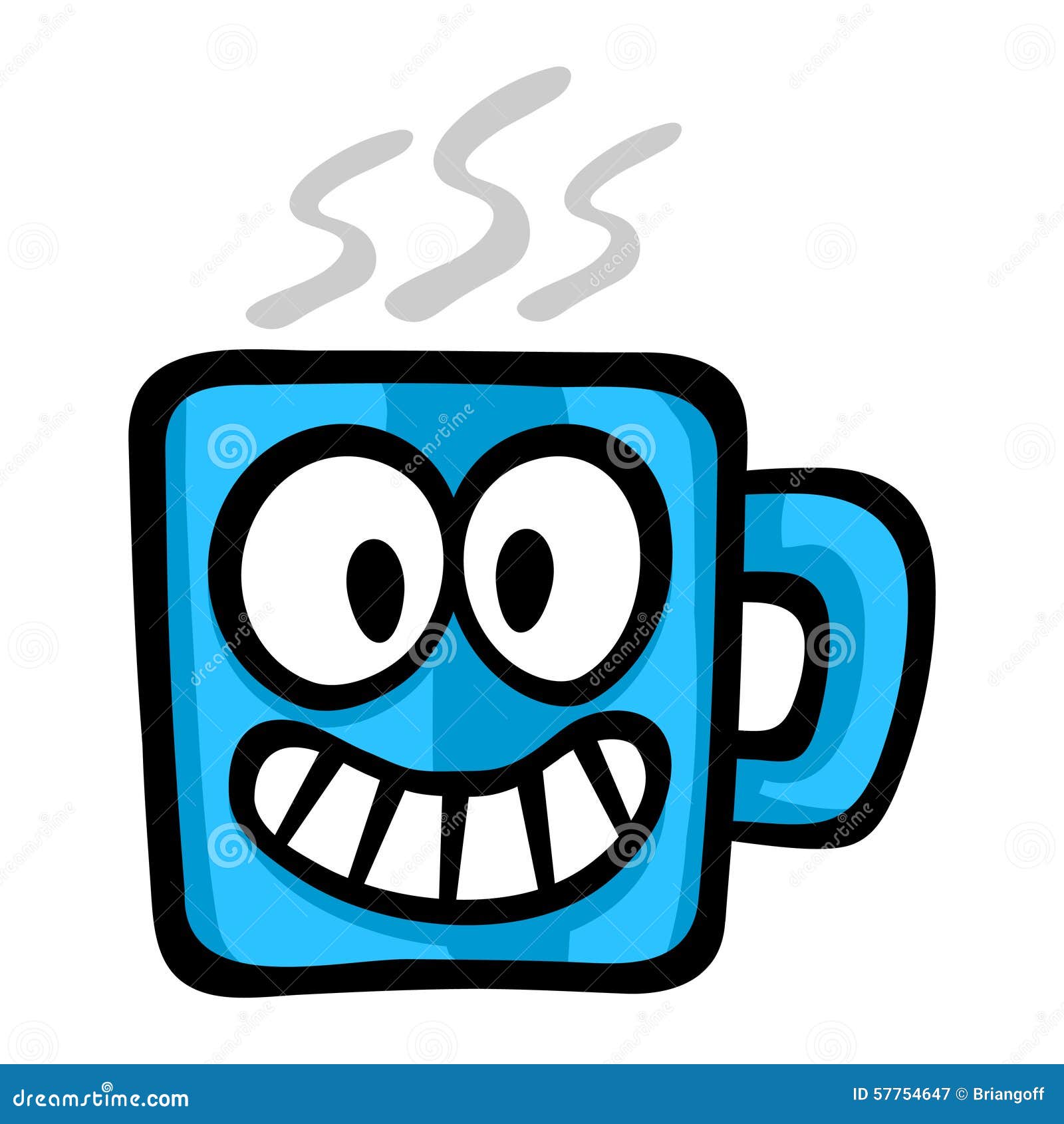 Cartoon Coffee Mug stock vector. Illustration of arabica - 57754647