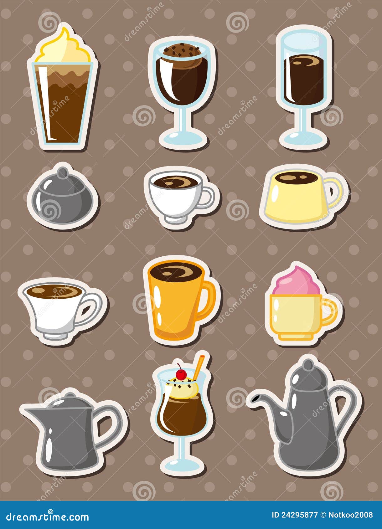 Cartoon Coffee Shop On White Vector Illustration | CartoonDealer.com ...