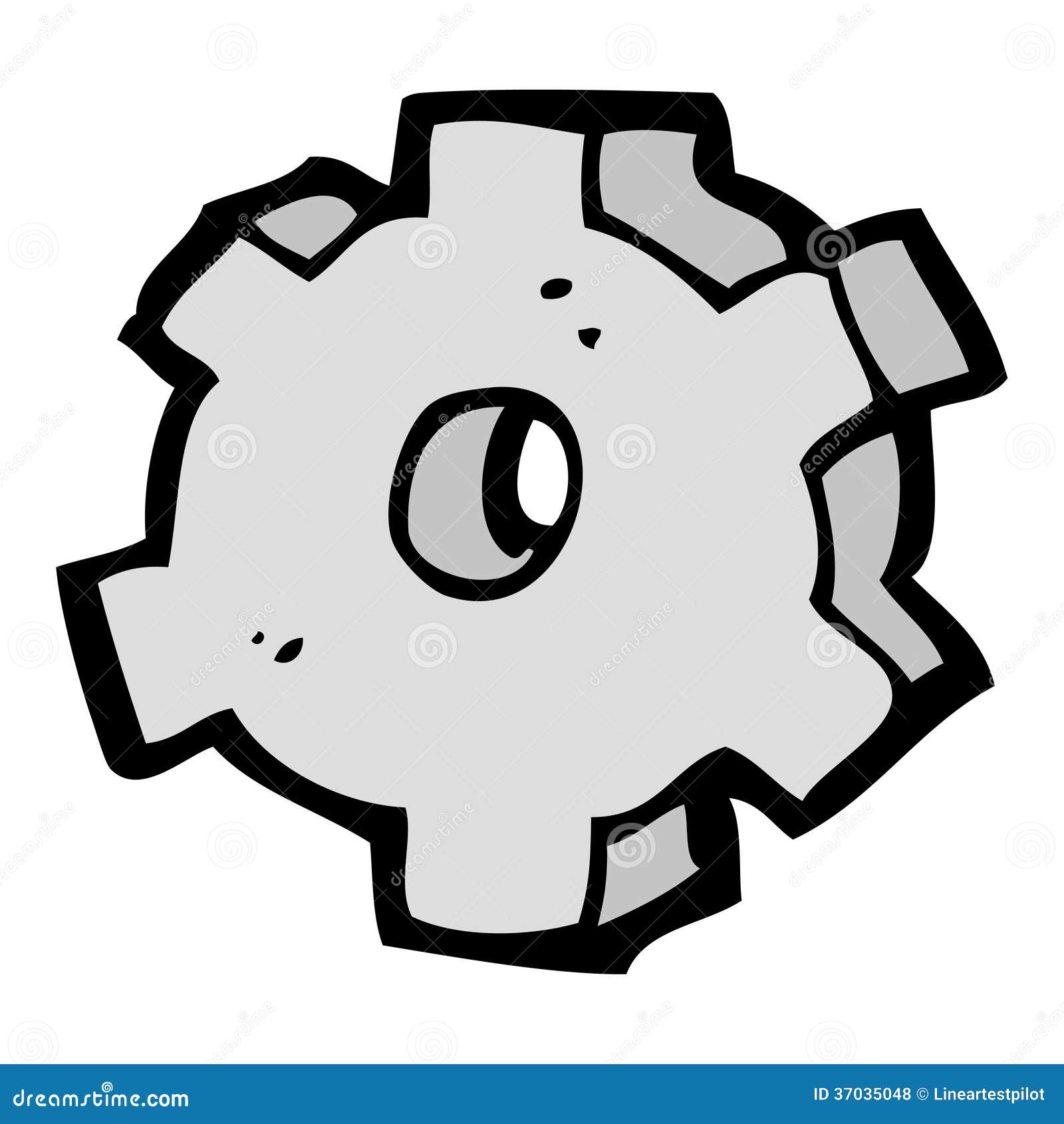 Cartoon cog symbol stock vector. Illustration of drawing - 37035048