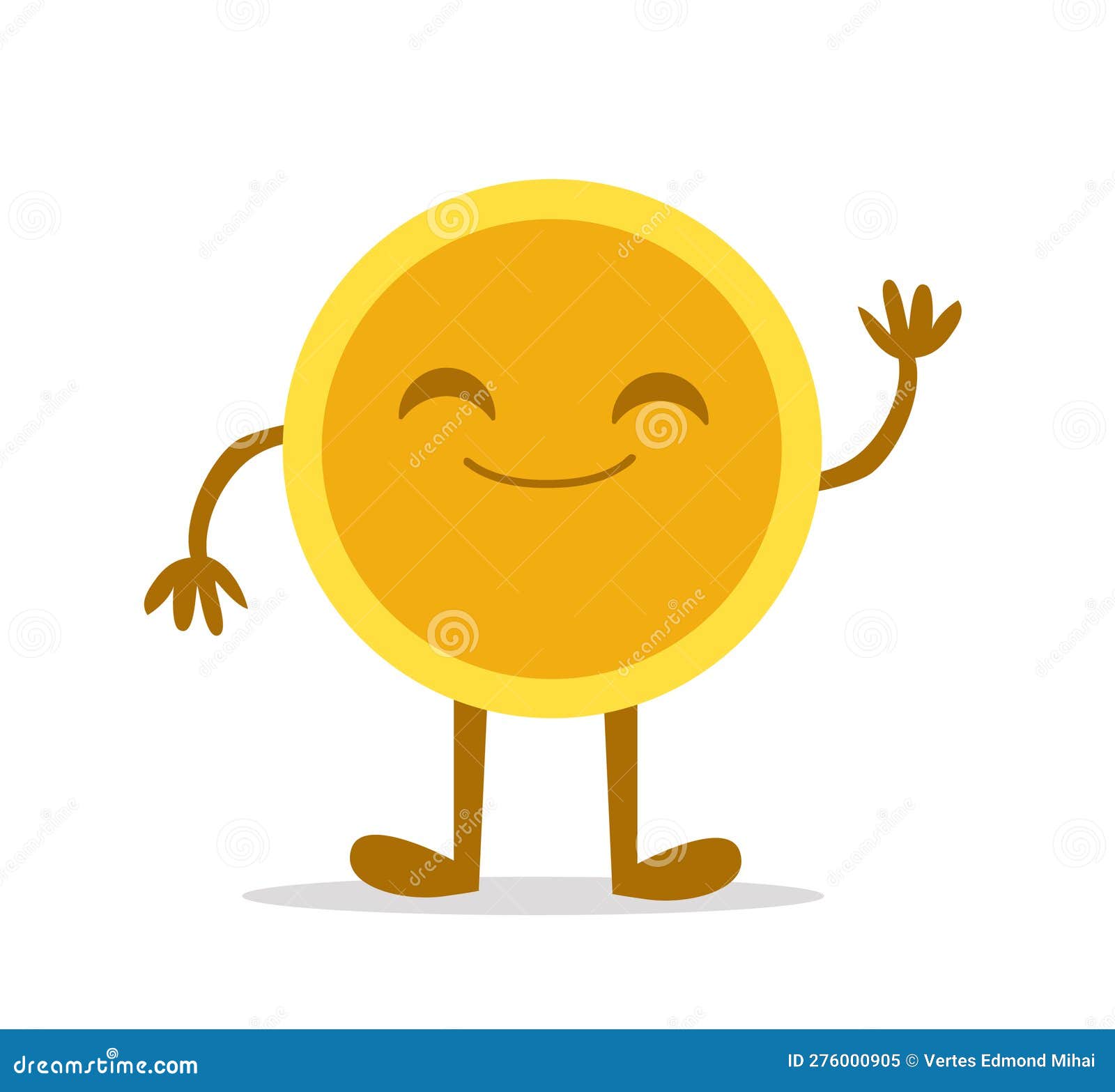 Cartoon Coin simple icon stock vector. Illustration of payment - 276000905