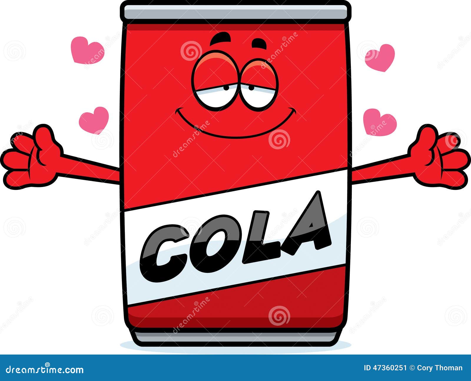 Cartoon Cola Can Hug stock vector. Illustration of soda - 47360251