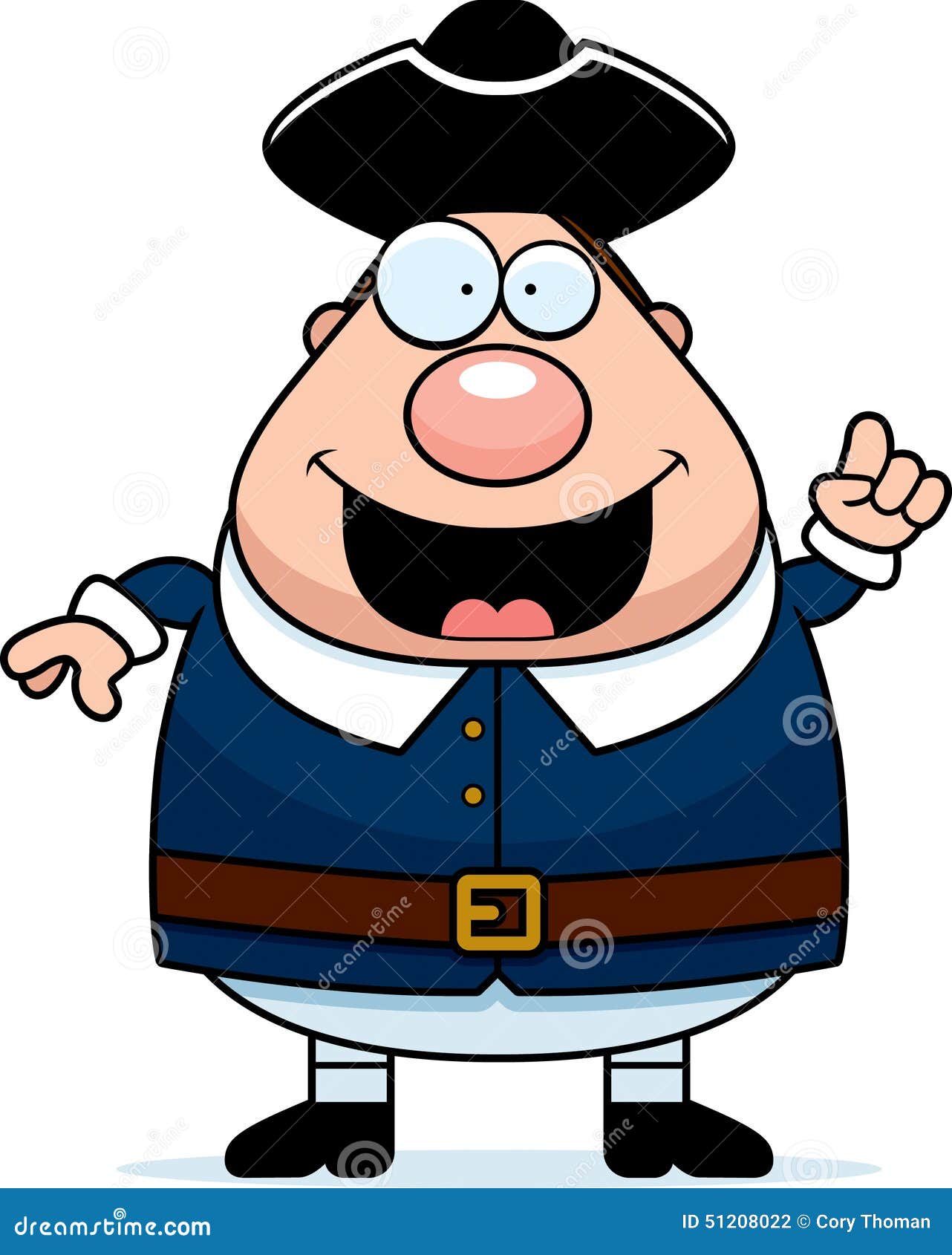 Cartoon Colonial Man Idea Stock Vector - Image: 51208022