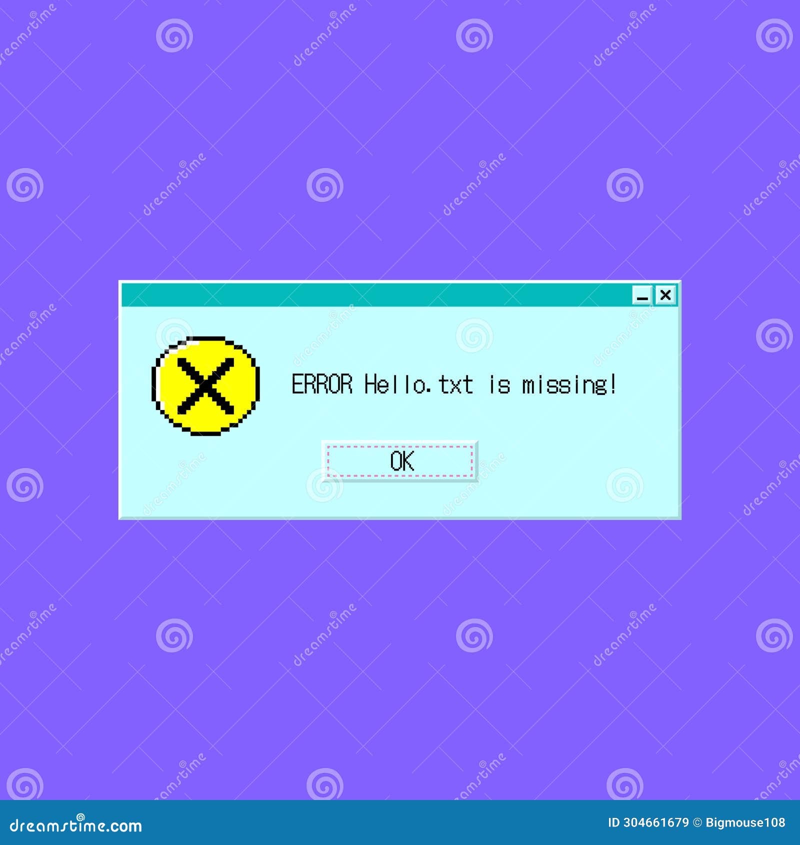 Cartoon Color Alert Window on Computer Monitor. Vector Stock Vector ...