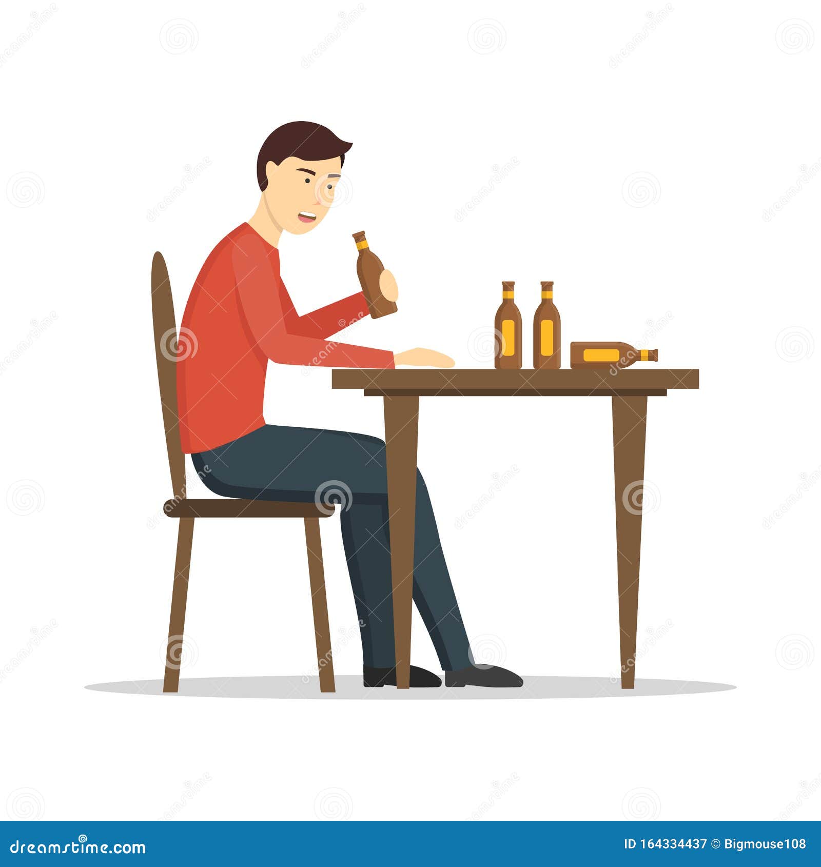 Cartoon Color Character Person and Alcohol . Vector Stock Vector ... Cartoon Color Character Person and Alcohol . Vector Stock Vector ...