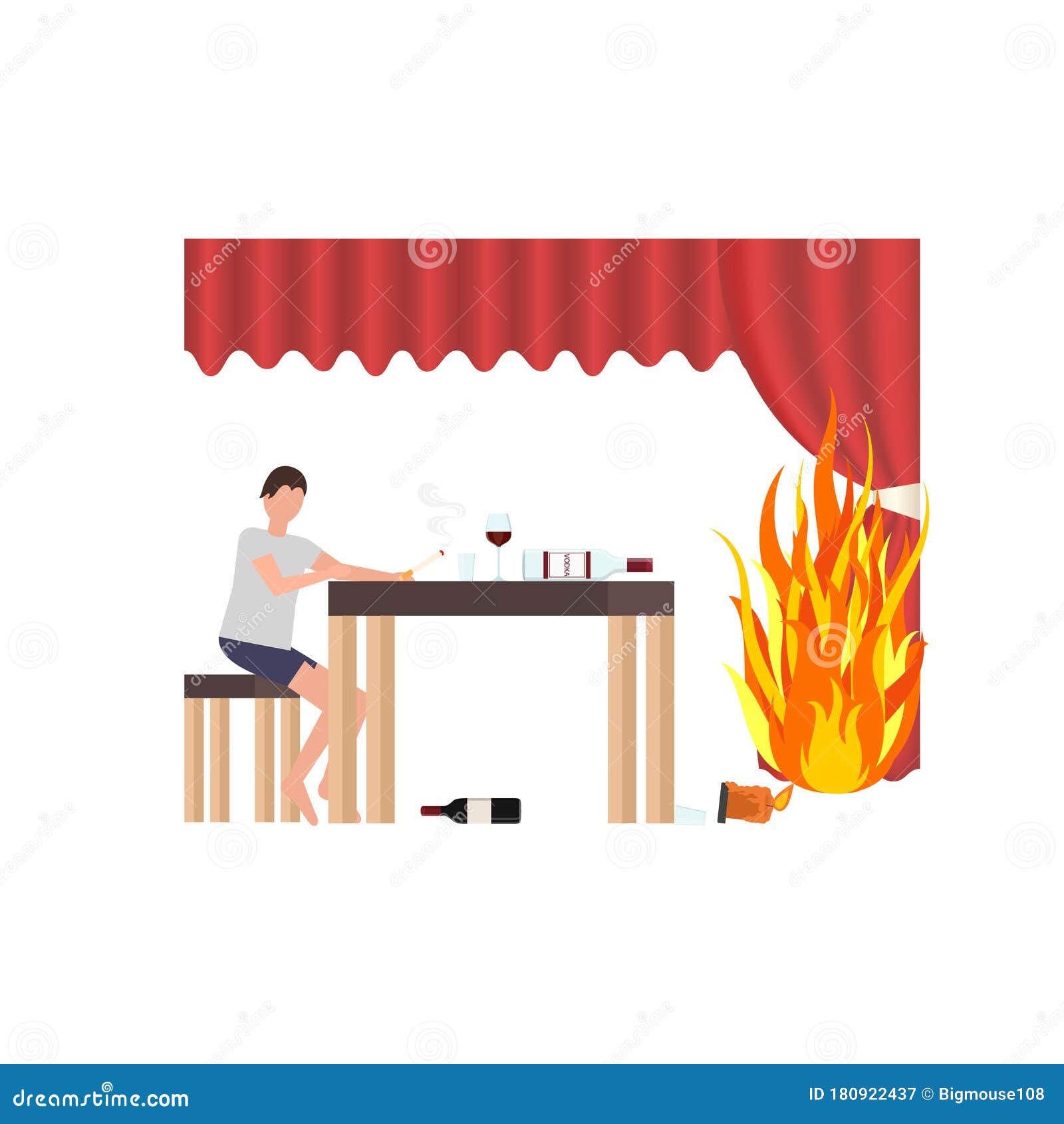 Cartoon Color Character Person and Alcoholism Concept. Vector Stock ... Cartoon Color Character Person and Alcoholism Concept. Vector Stock ...