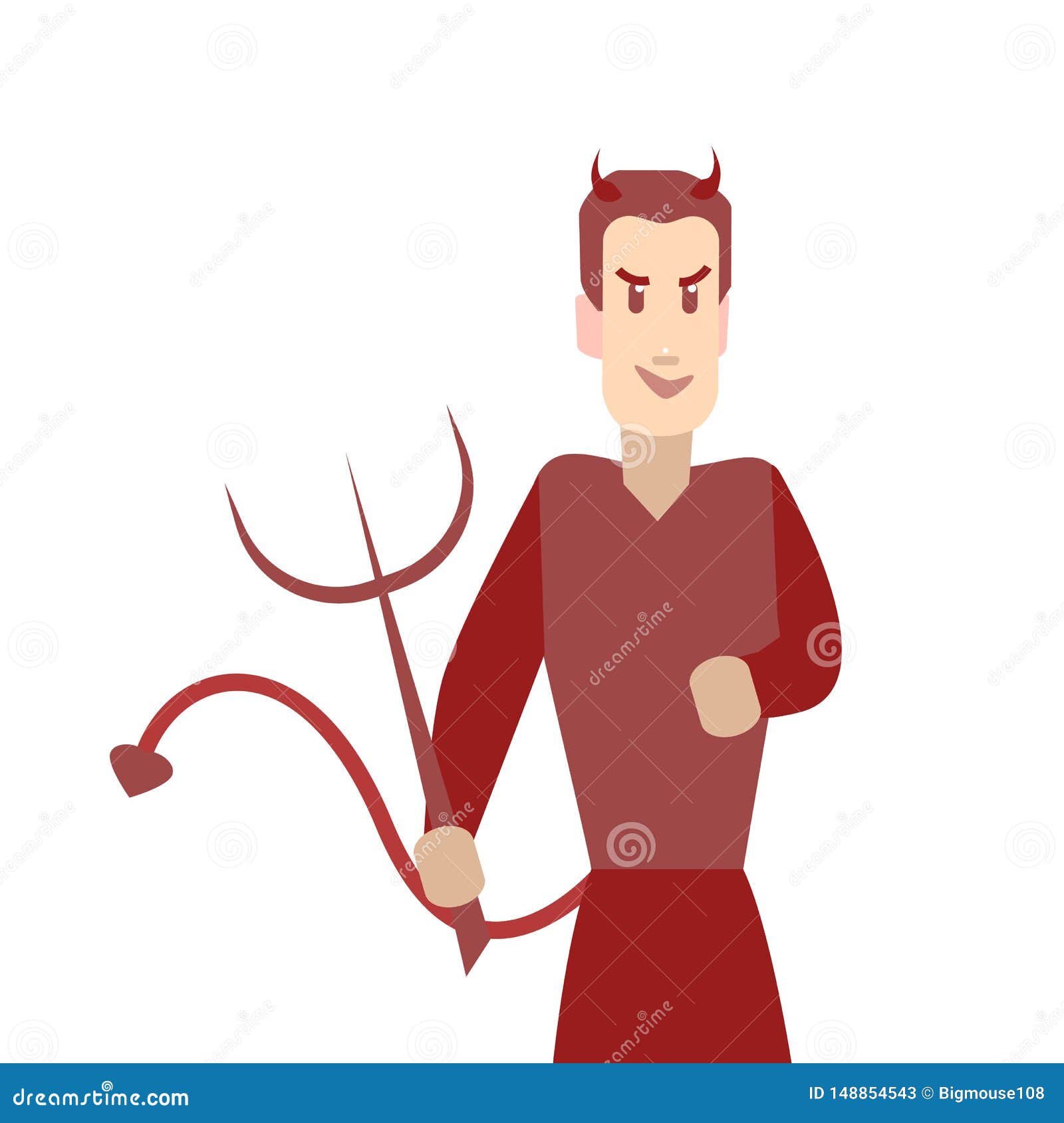Cartoon Color Character Person Devil on a White. Vector Stock Vector ... Cartoon Color Character Person Devil on a White. Vector Stock Vector ...