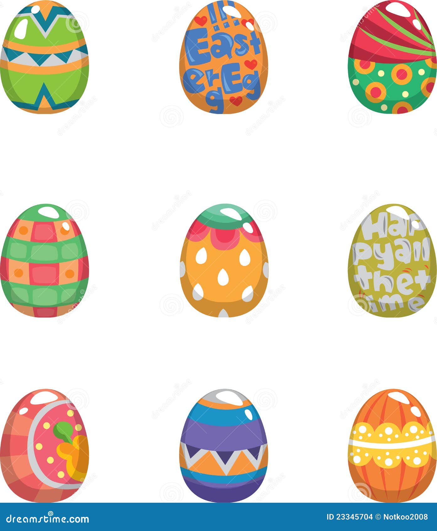 Cartoon color egg stock vector. Illustration of holiday - 23345704