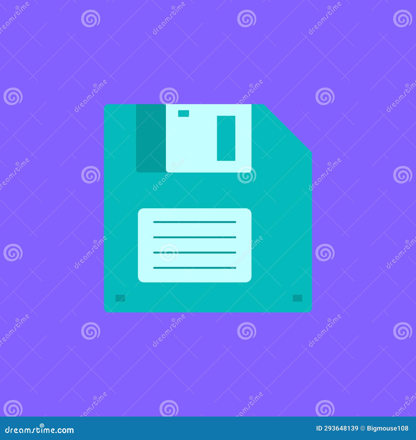 Cartoon Color Floppy Disk. Vector Stock Vector - Illustration of vector ...