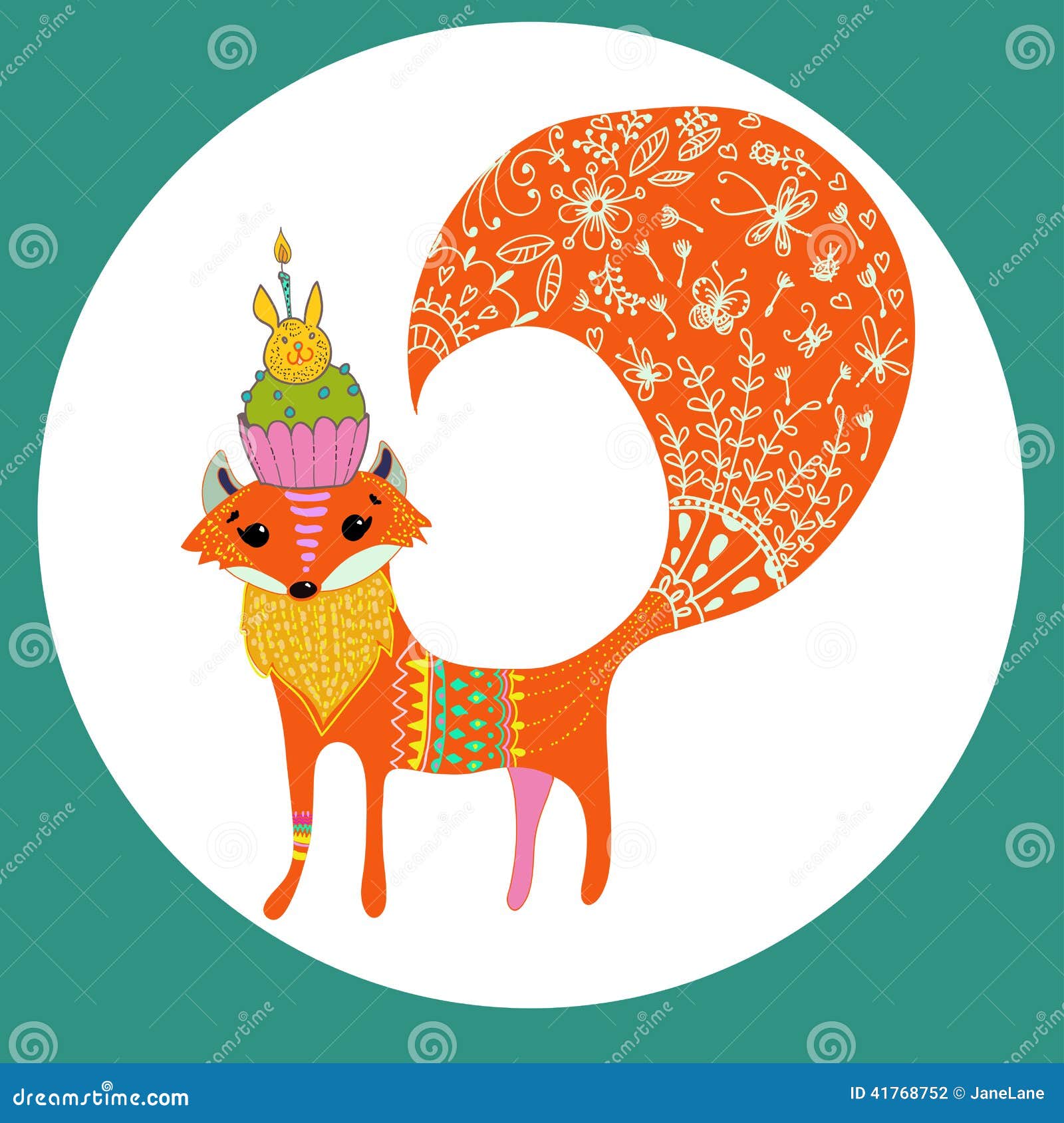 Cartoon Color Card With Cute Flat Cartoon Sea Boy Mermaid Or Merman ...