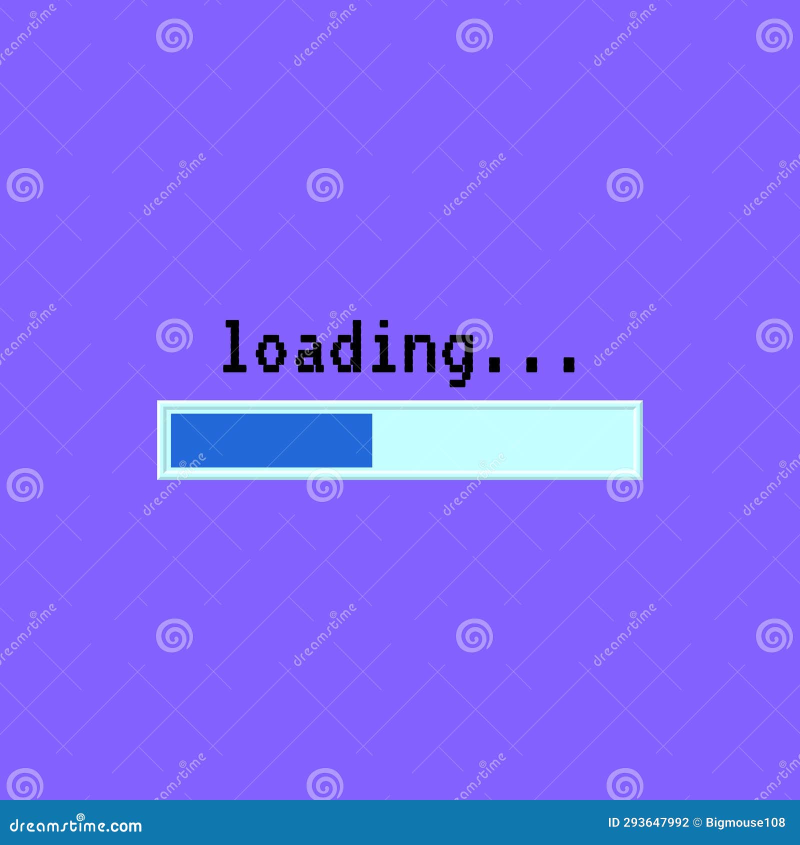 Cartoon Color Progress Loading Bar Sign UI Button. Vector Stock Vector ...
