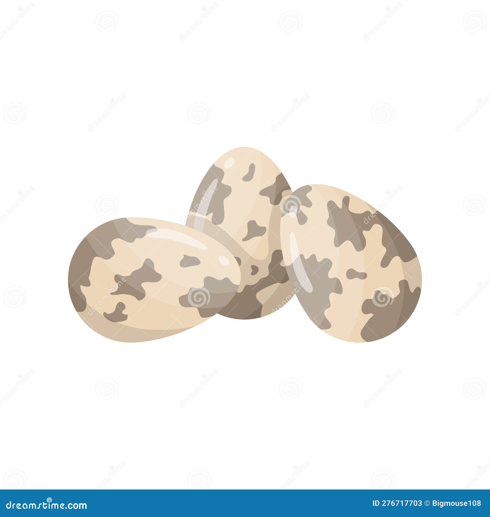 Cartoon Color Quail Egg Set. Vector Stock Vector - Illustration of ...