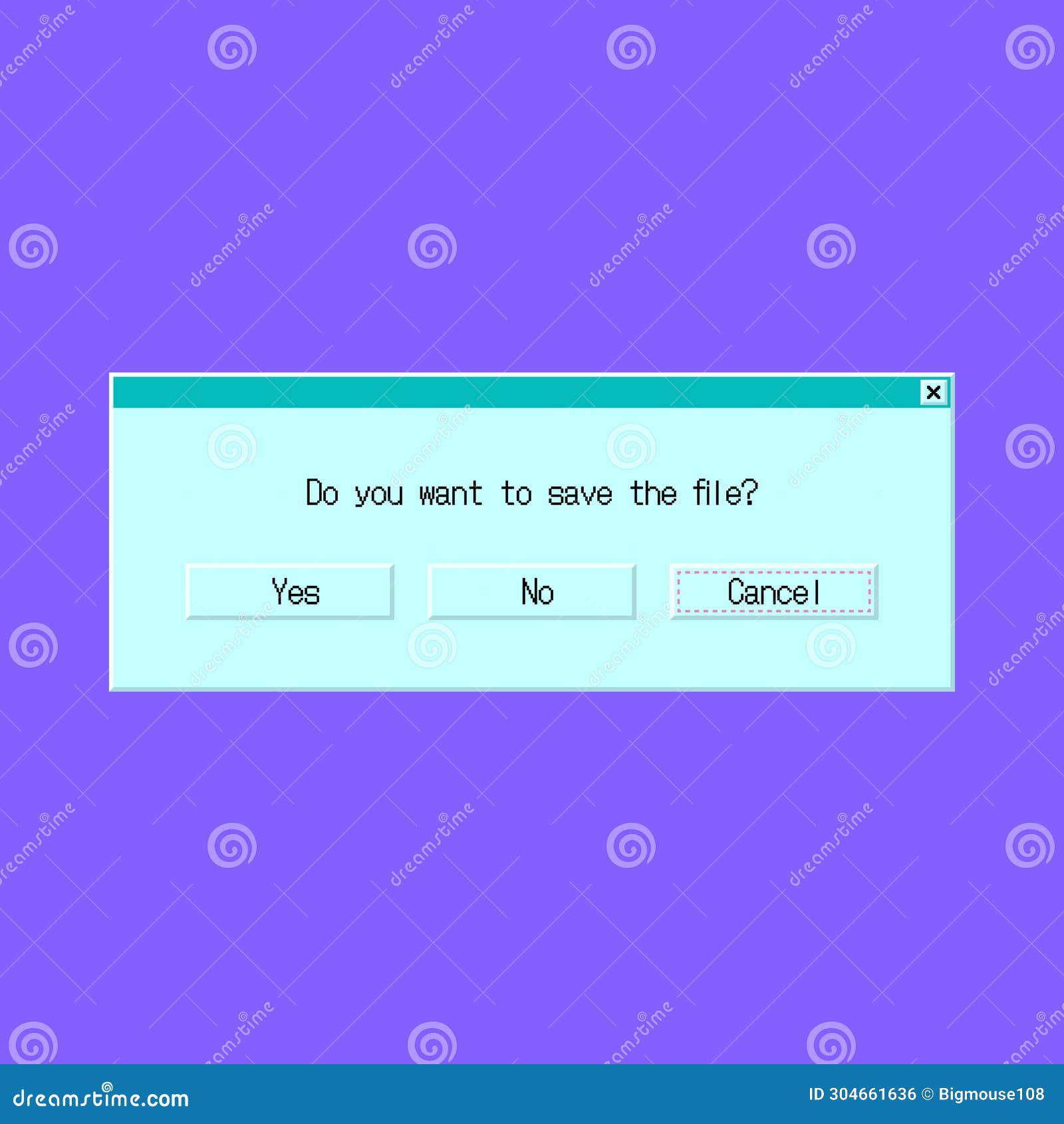 Cartoon Color Retro Window on Computer Monitor. Vector Stock Vector ...