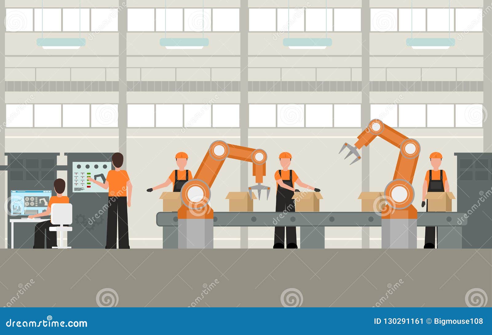 Inside Factory Cartoon