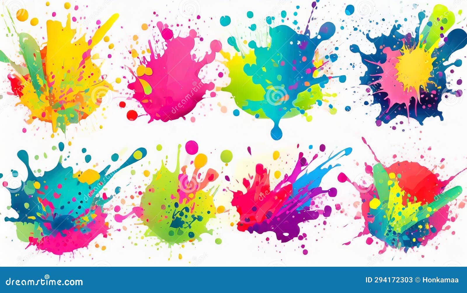 Cartoon color splashes stock illustration. Illustration of blob - 294172303