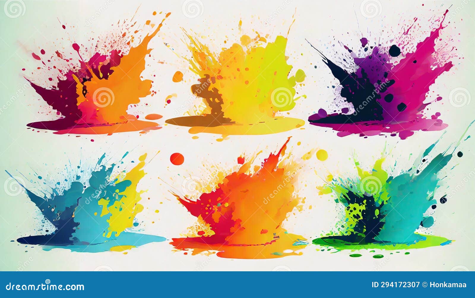 Cartoon color splashes stock illustration. Illustration of background ...