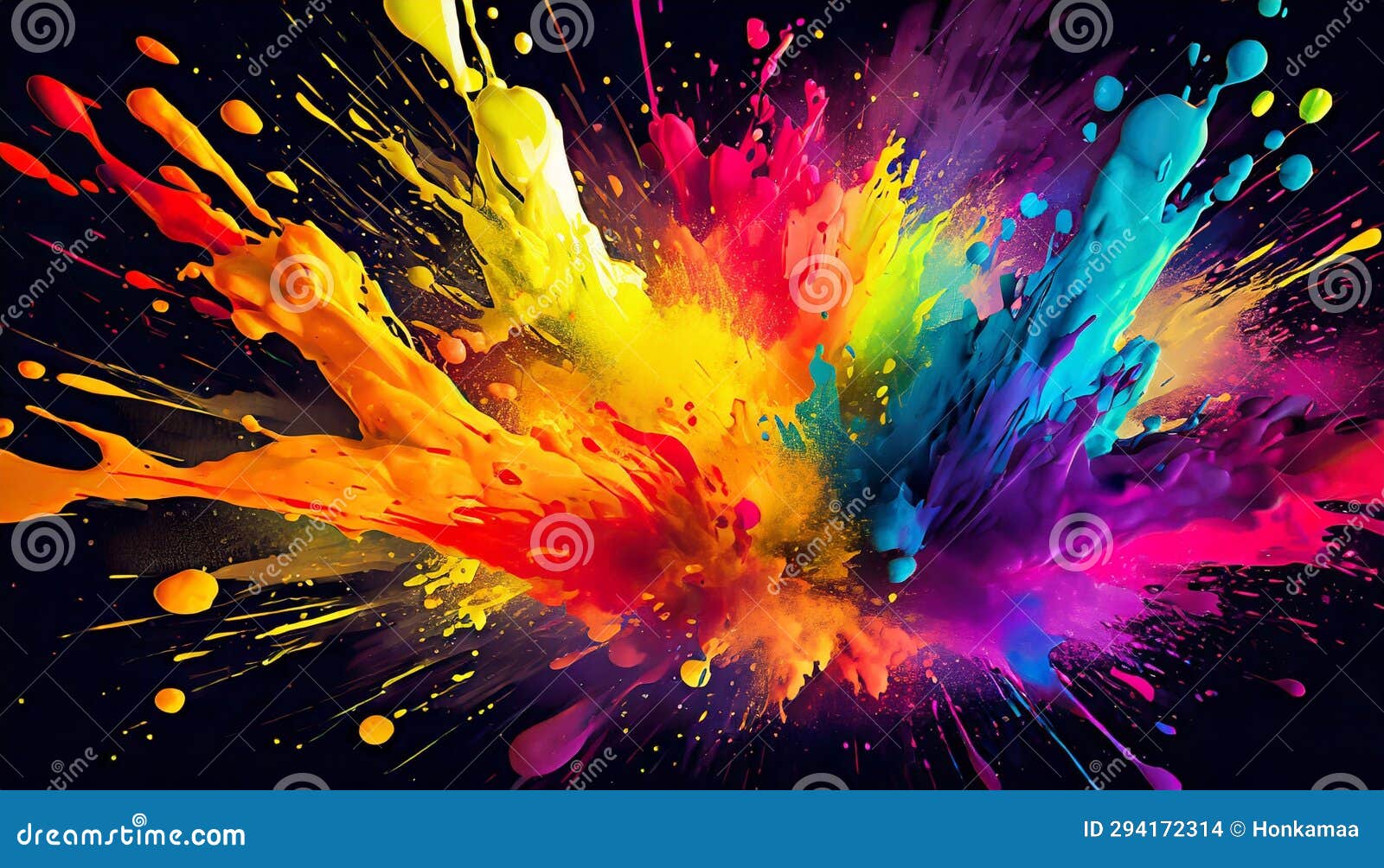 Cartoon color splashes stock illustration. Illustration of bright ...