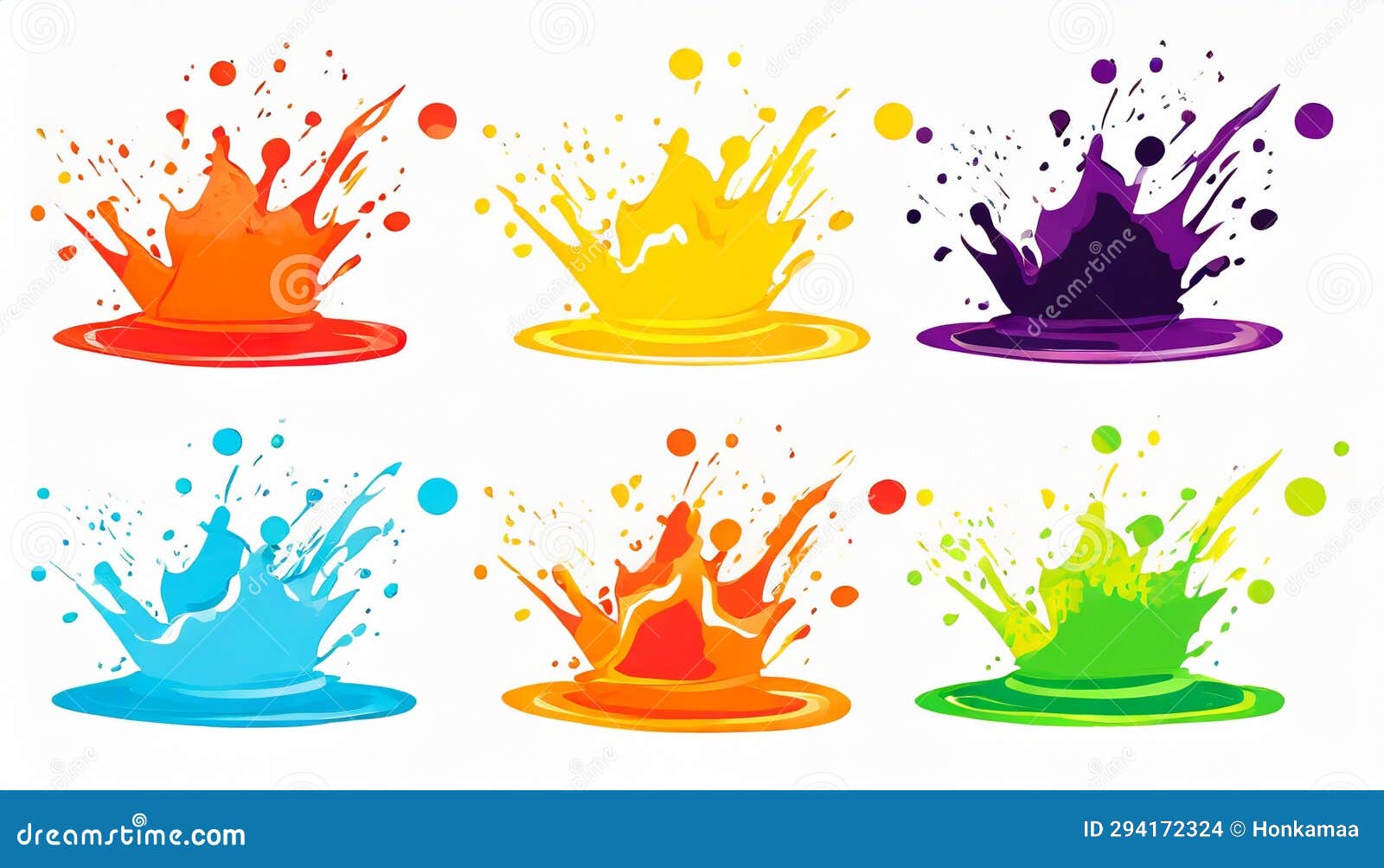Cartoon color splashes stock illustration. Illustration of decorative ...