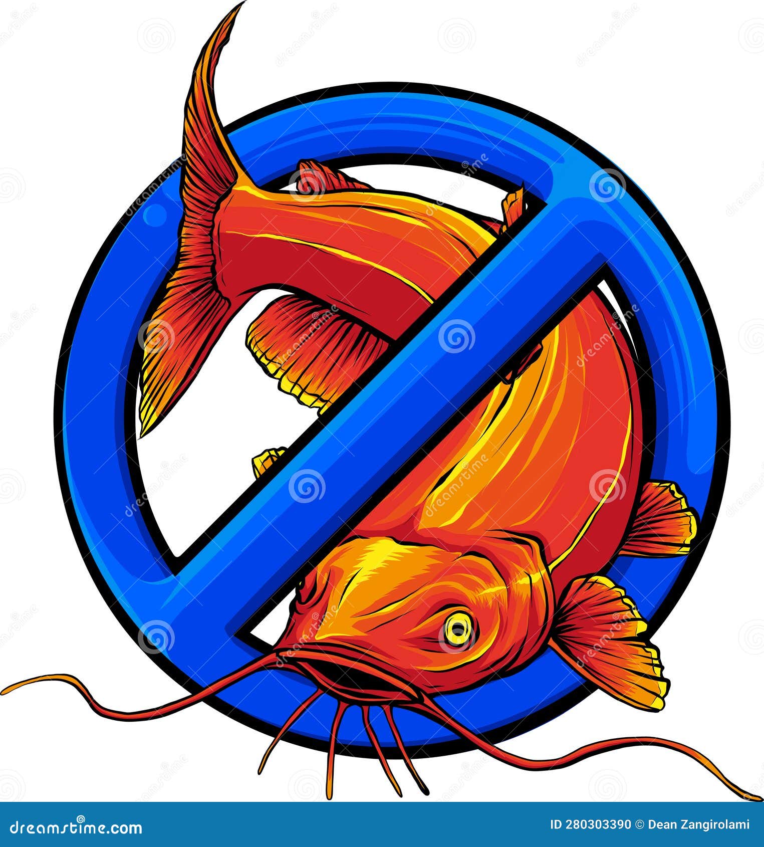 Cartoon of Colored Catfish Vector Illustration Design Stock Vector ...