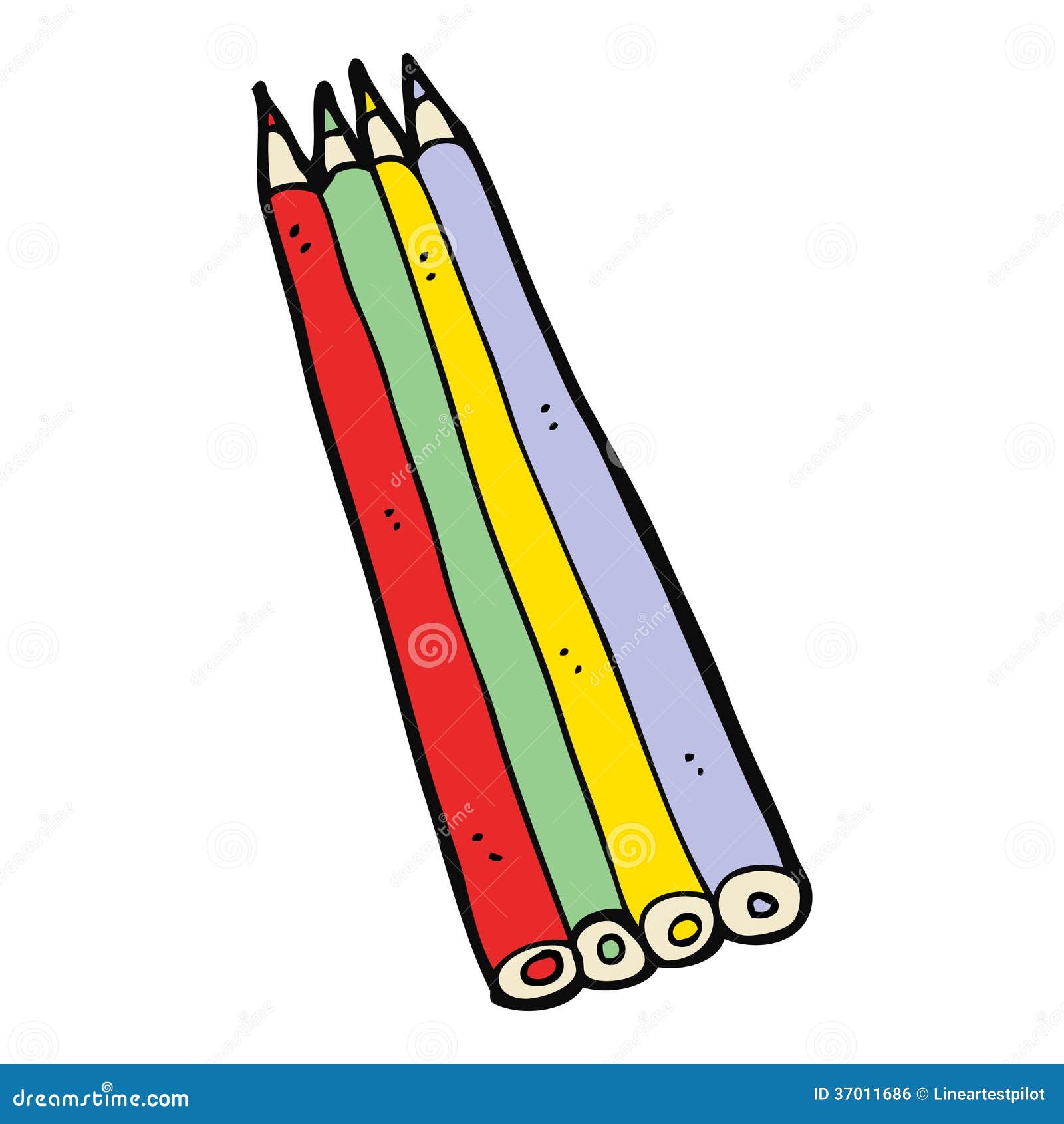 Cartoon Colored Pencils Vector Illustration | CartoonDealer.com #37011686