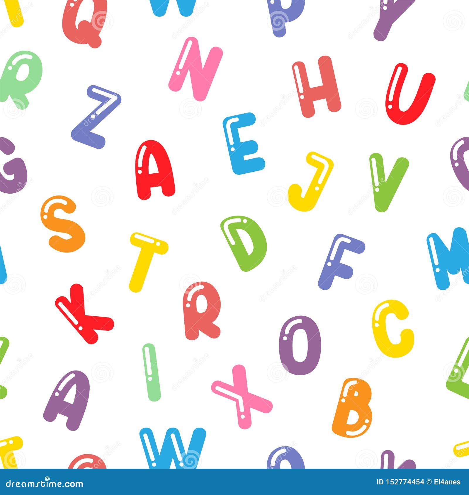 Cartoon Colorful Abc Pattern Stock Vector - Illustration of background ...