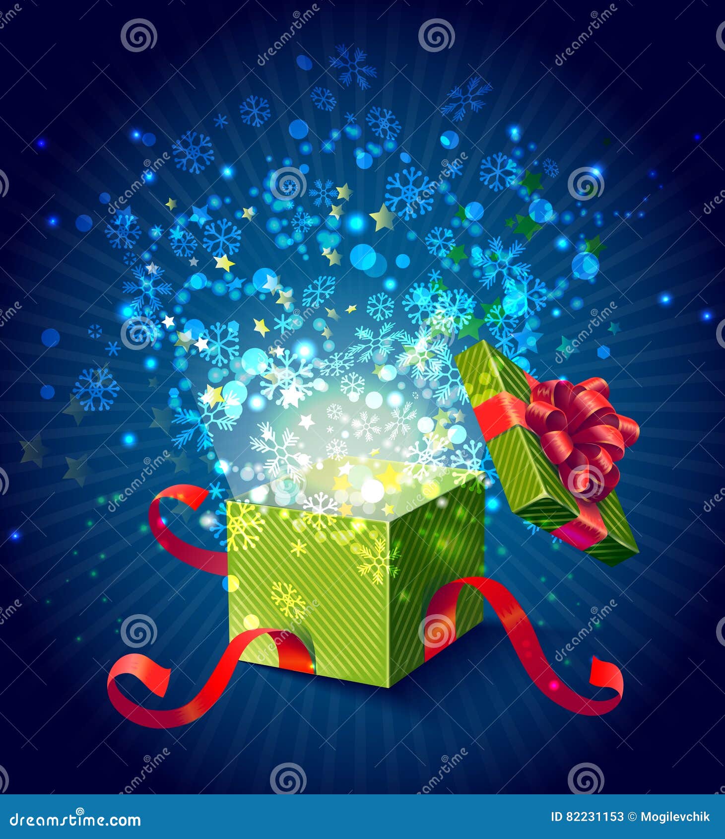 Cartoon Colorful Magic Gift Box Composition Stock Vector - Illustration ...
