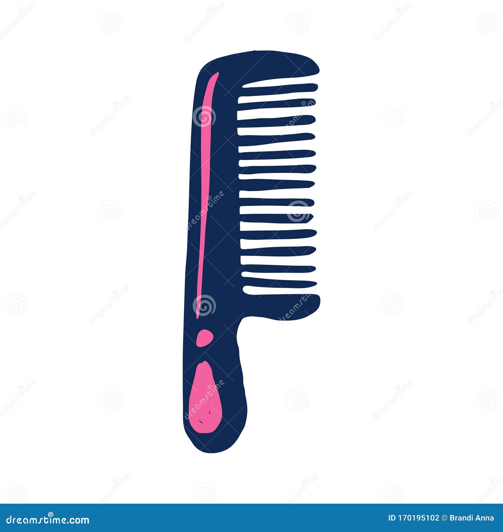 Cartoon Comb Icon Isolated on White Background. Vector Stock Vector ...