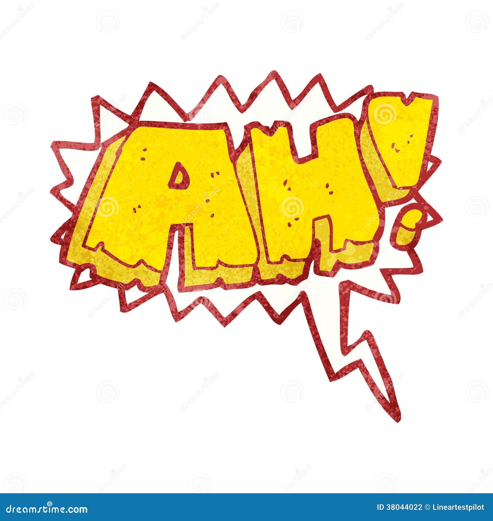 Cartoon comic book ah! stock vector. Illustration of silly - 38044022
