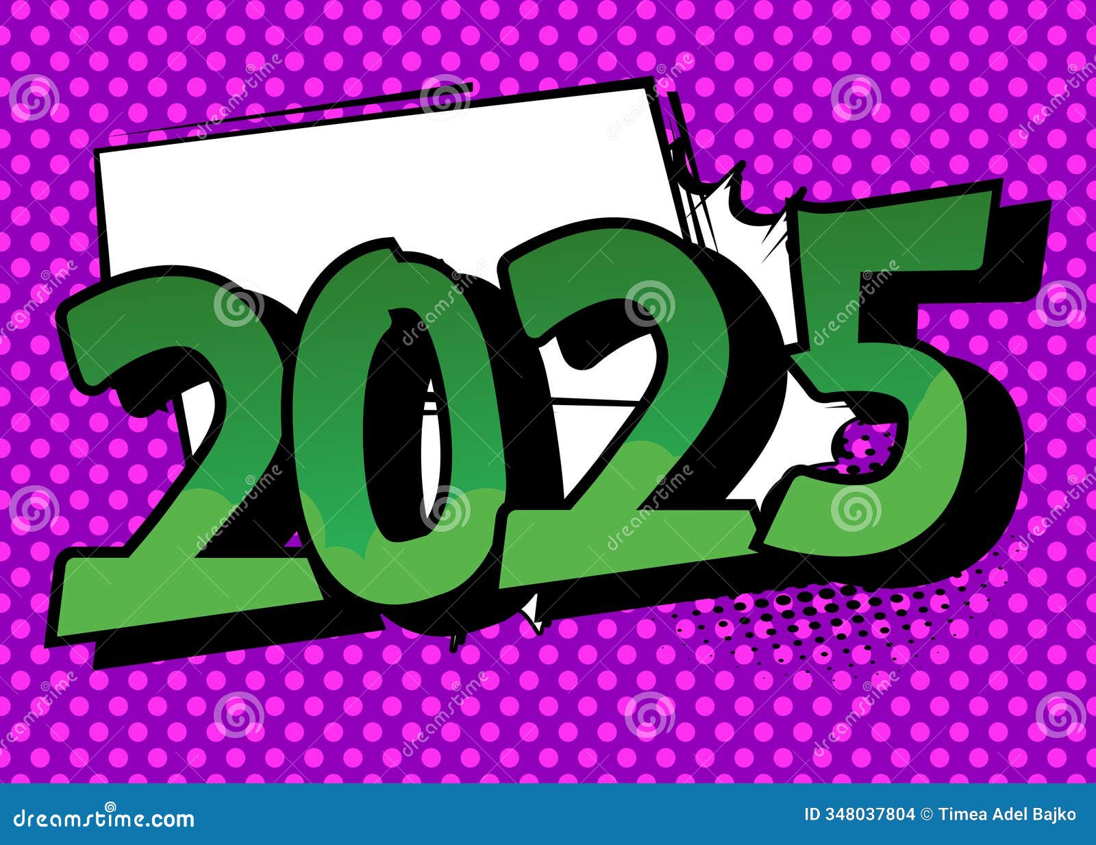 Cartoon 2025, Comic Book Poster. Retro Vector Comics Pop Art Design ...