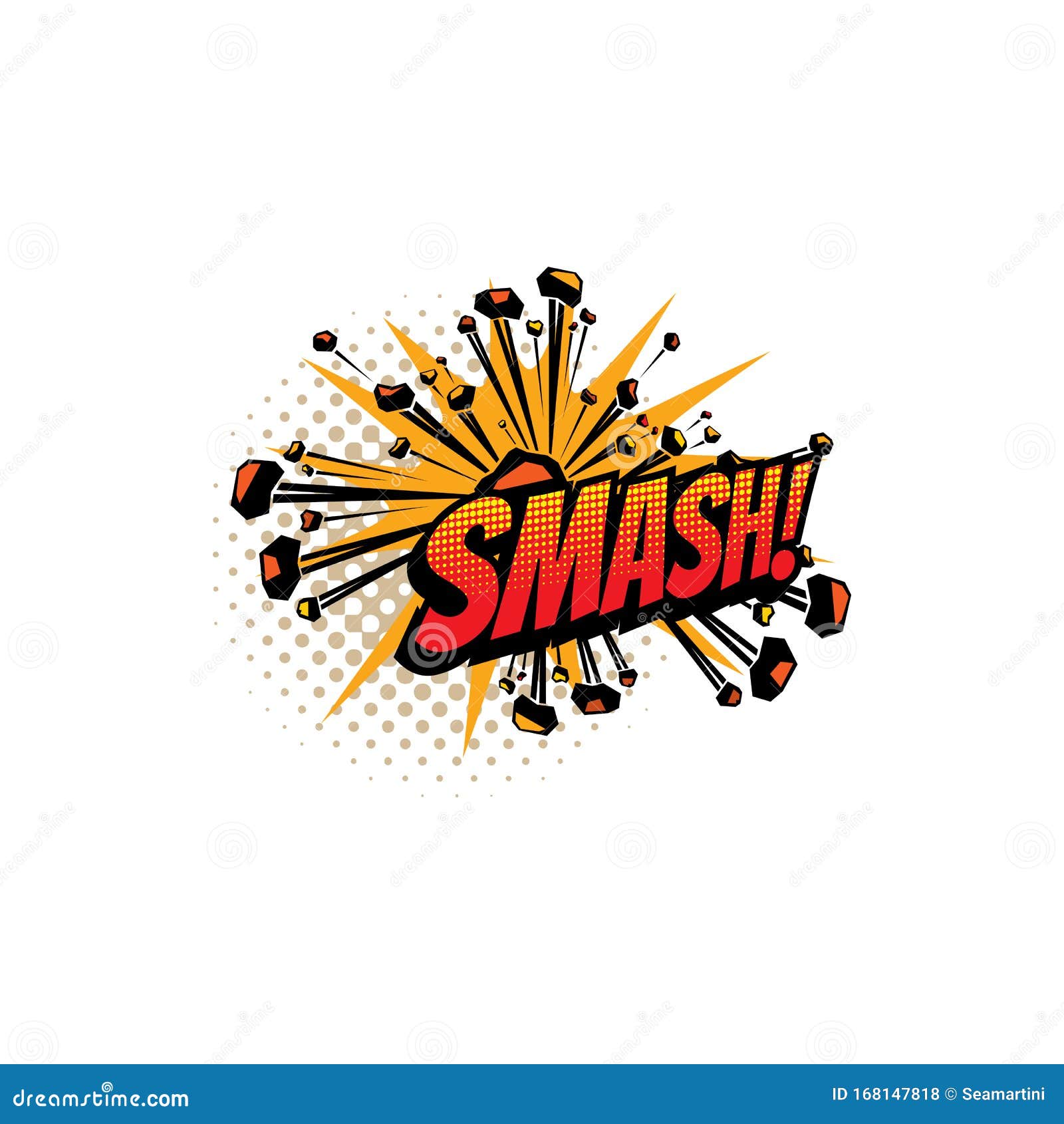 Cartoon Comic Book Sound, Smash Explosion Cloud Stock Vector ...