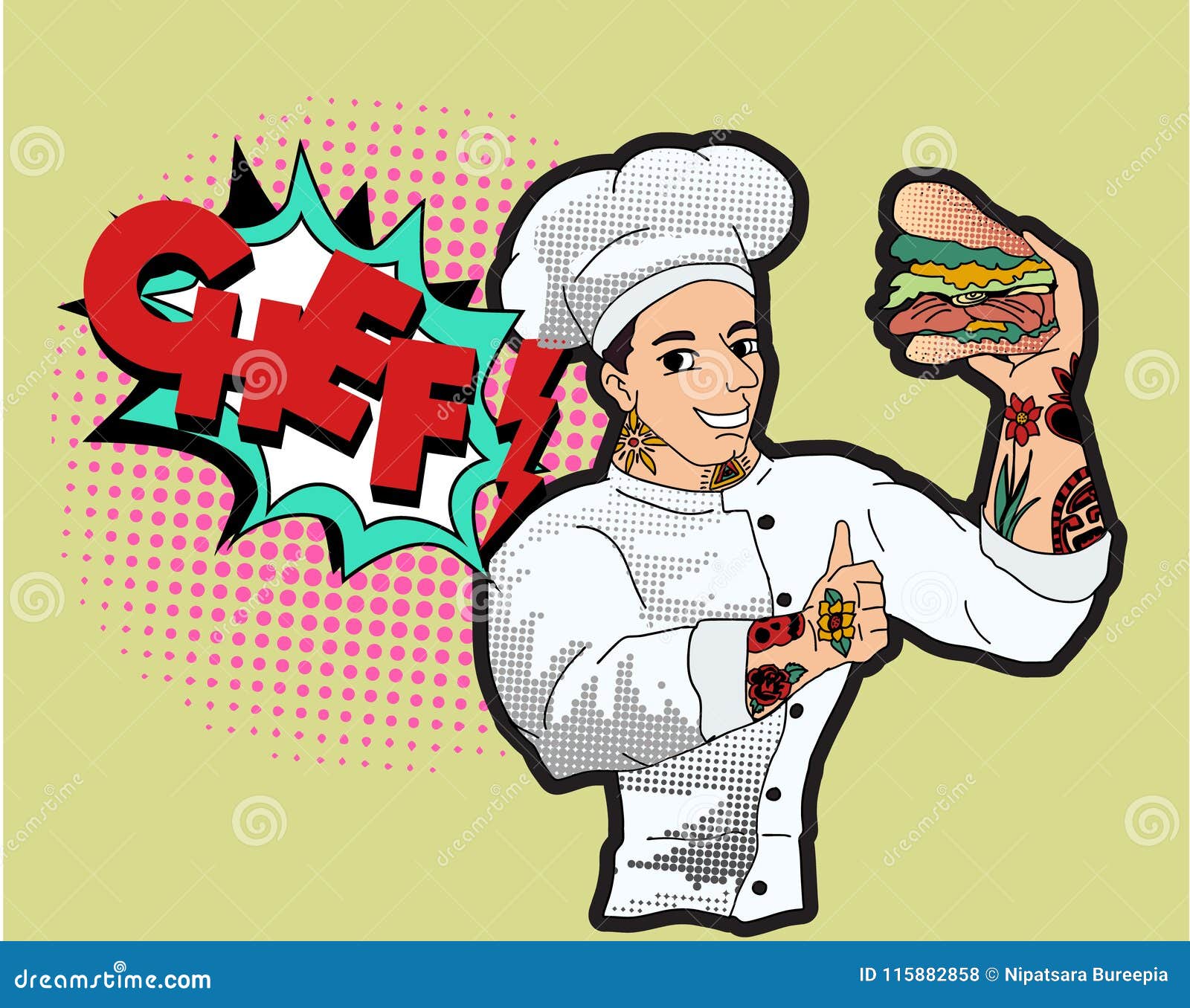 Comic Chef Poses Collection - Set Of Concepts Vector Illustrations ...