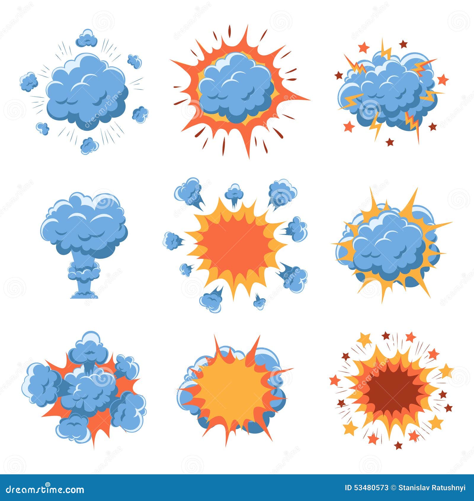 Cartoon comic explosion stock vector. Illustration of destruction ...