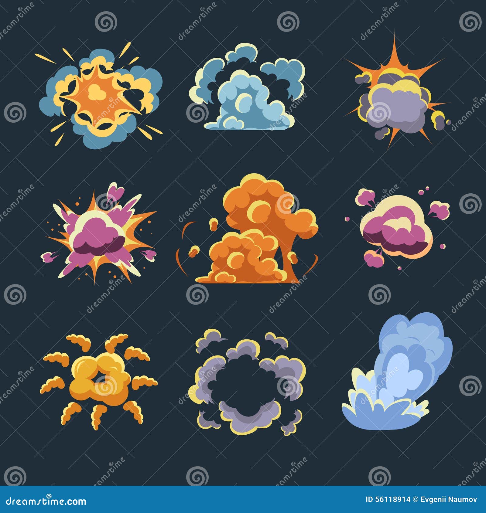 Cartoon Comic Explosion stock vector. Illustration of blast - 56118914